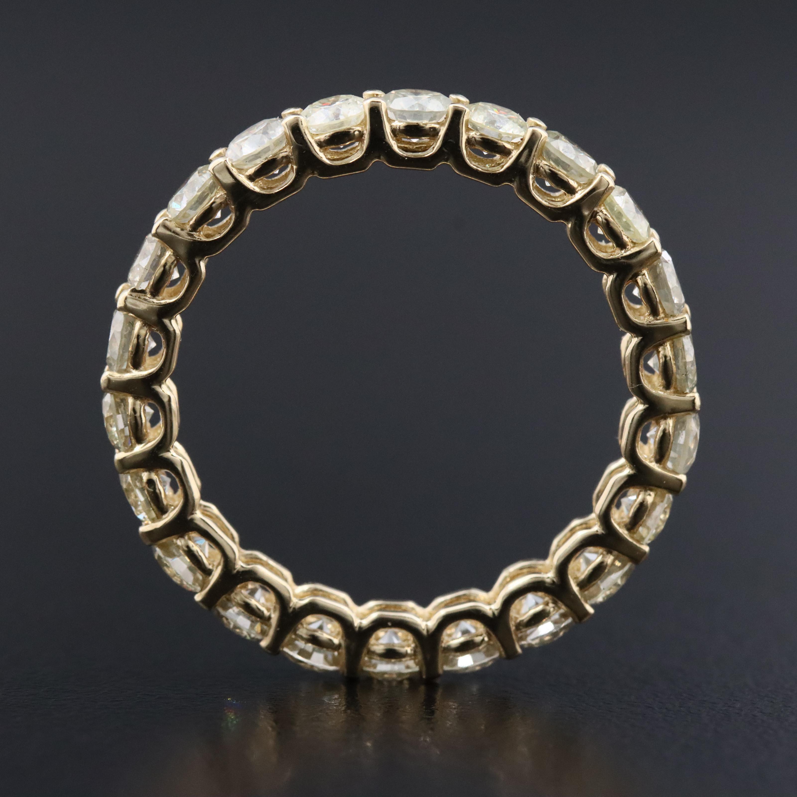 14K 2.08 CTW Fancy Color Diamond Eternity Band with IGI Jewelry Report ...