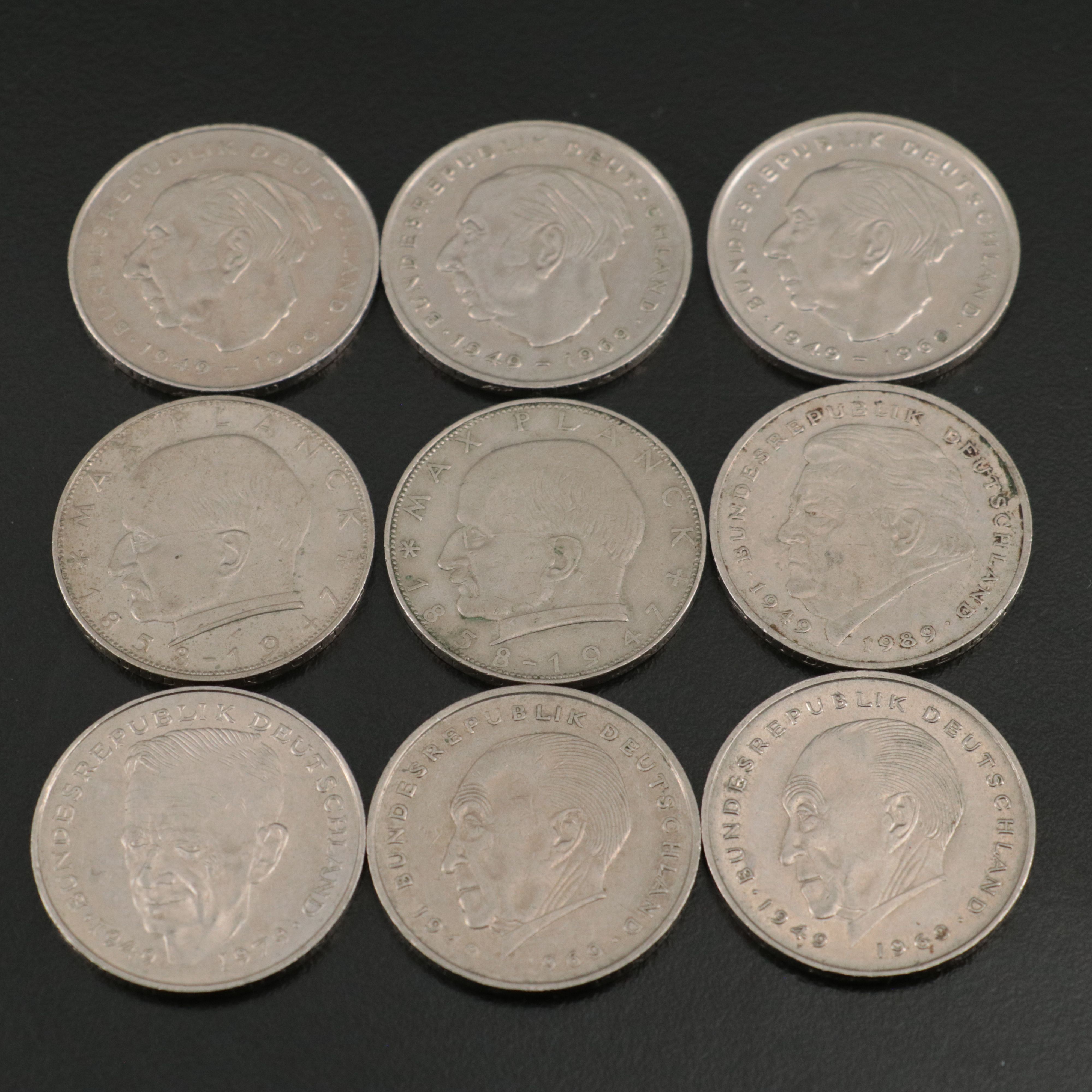 Seventy-Eight 2-Mark German Coins, 1950s to 1990s | EBTH