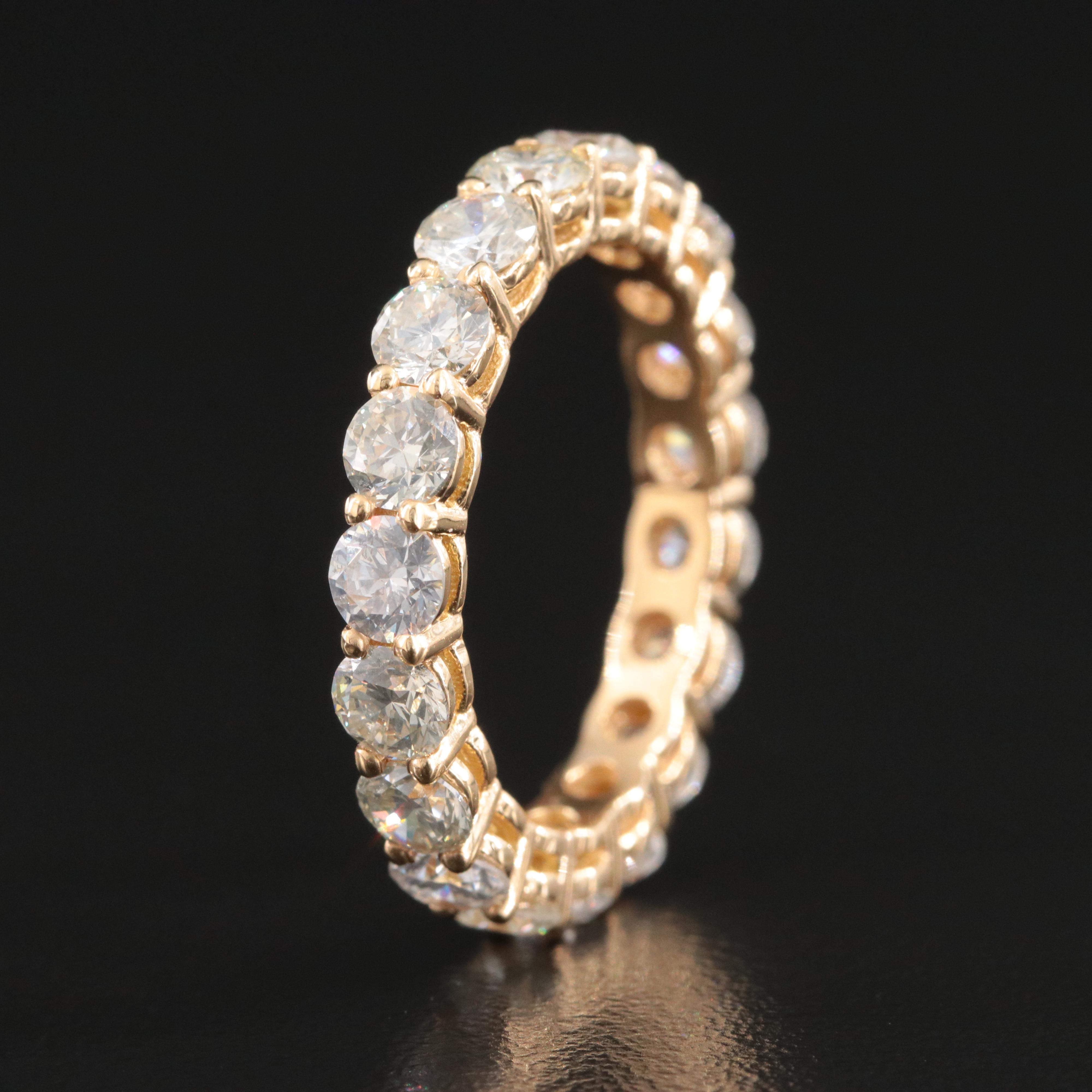 18K 3.68 CTW Fancy Color Diamond Eternity Band with IGI Jewelry Report ...