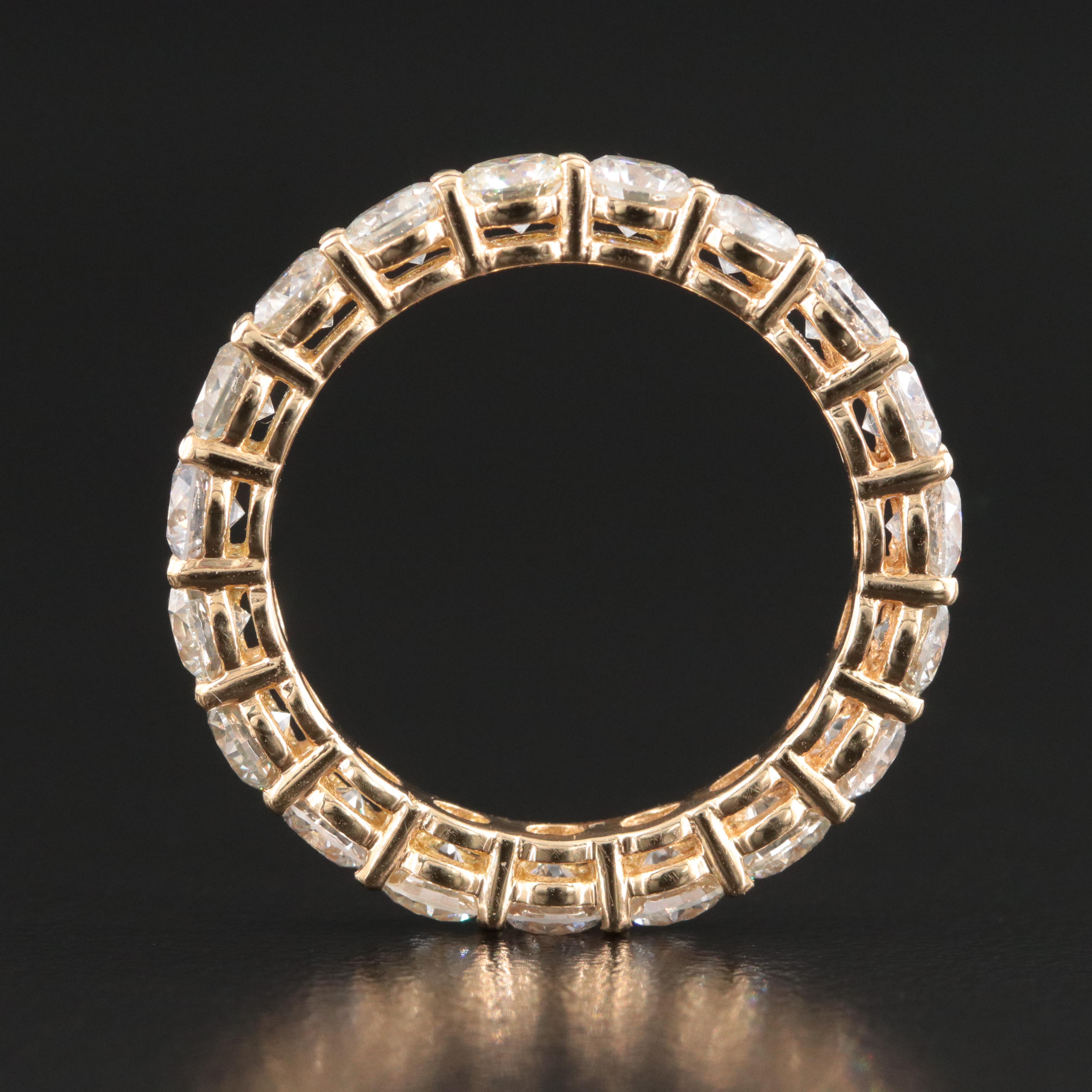 18K 3.68 CTW Fancy Color Diamond Eternity Band with IGI Jewelry Report ...