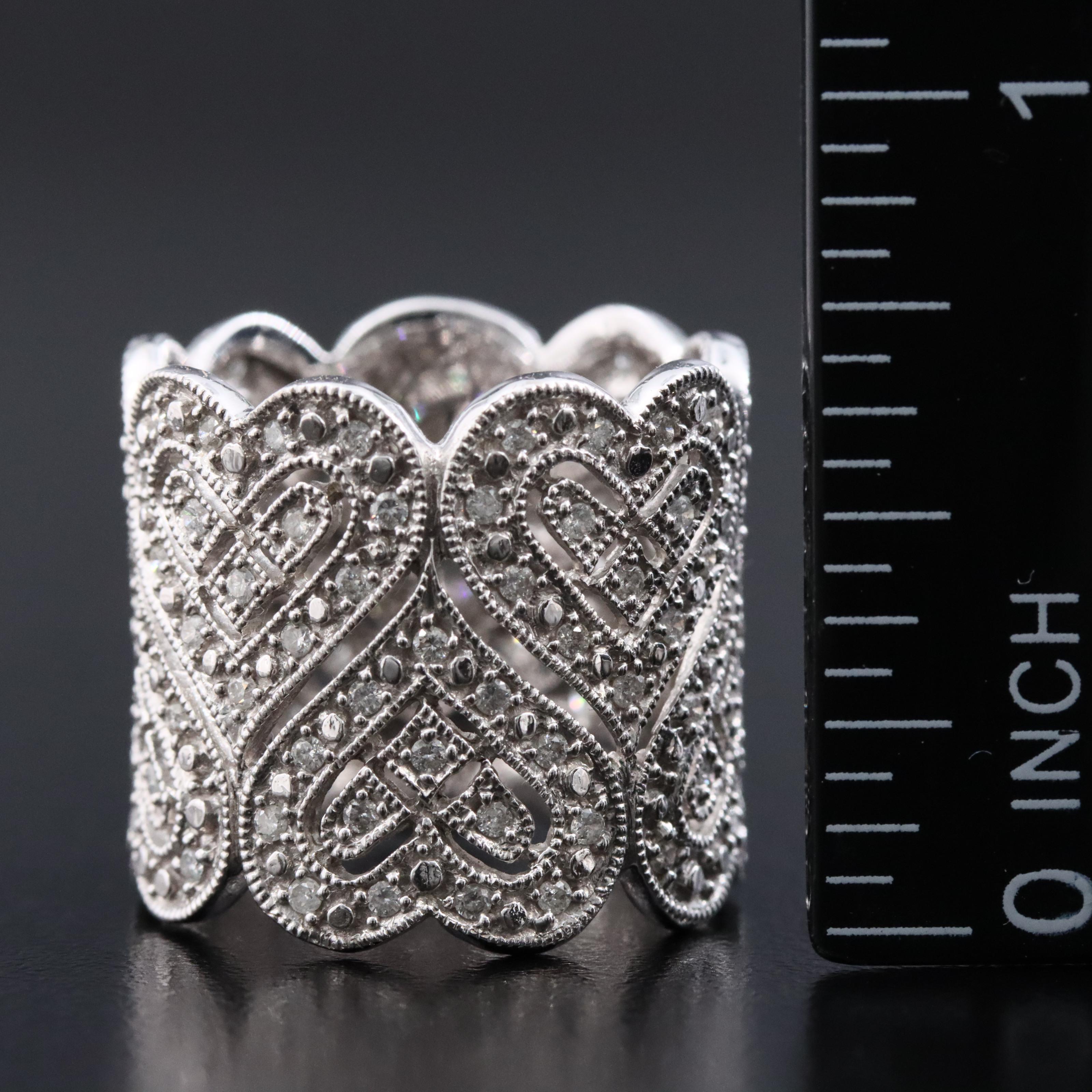14K 0.46 CTW Diamond Heart Cigar Band | EBTH