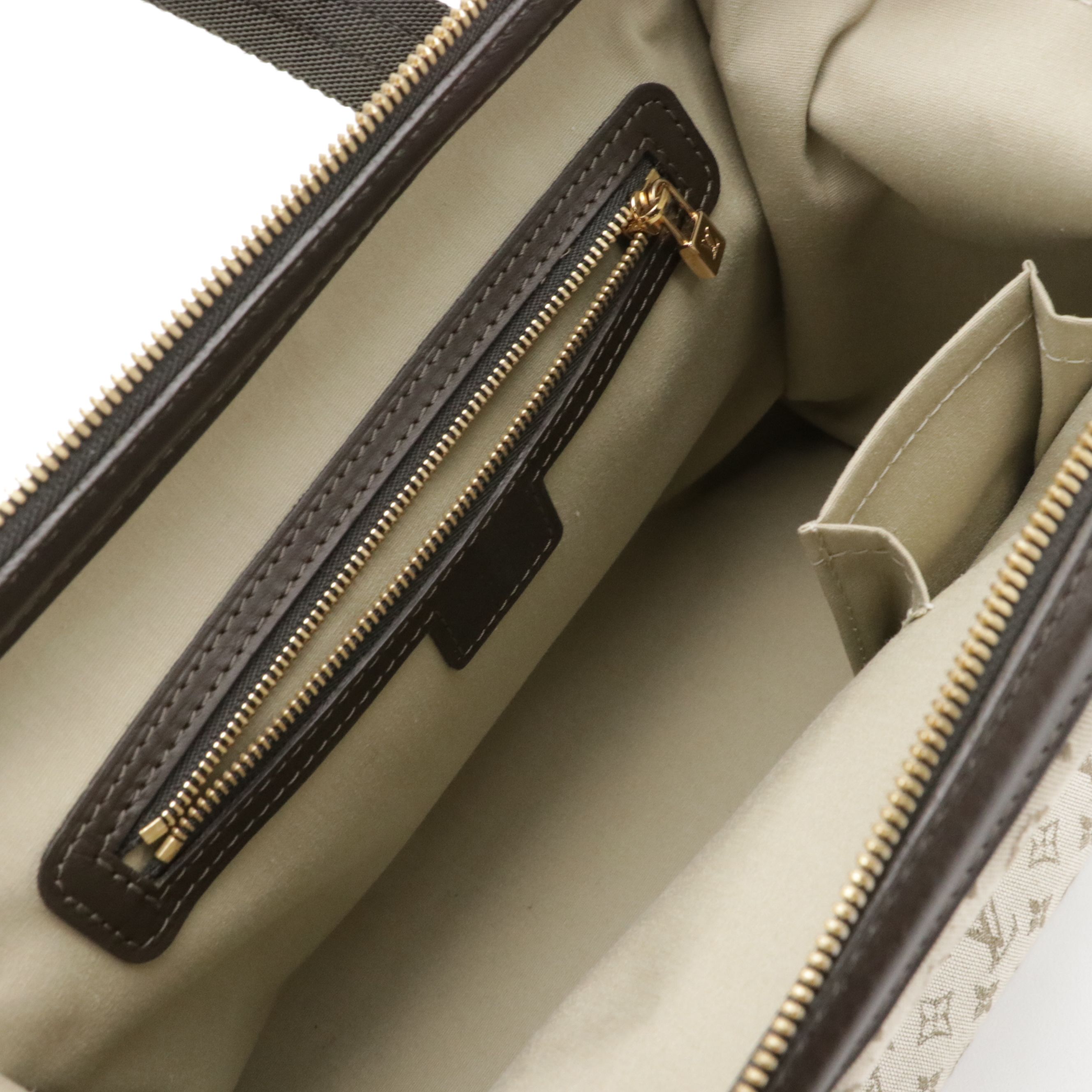 Louis Vuitton Josephine PM Bag in Monogram Mini Lin Canvas & Dark Brown ...