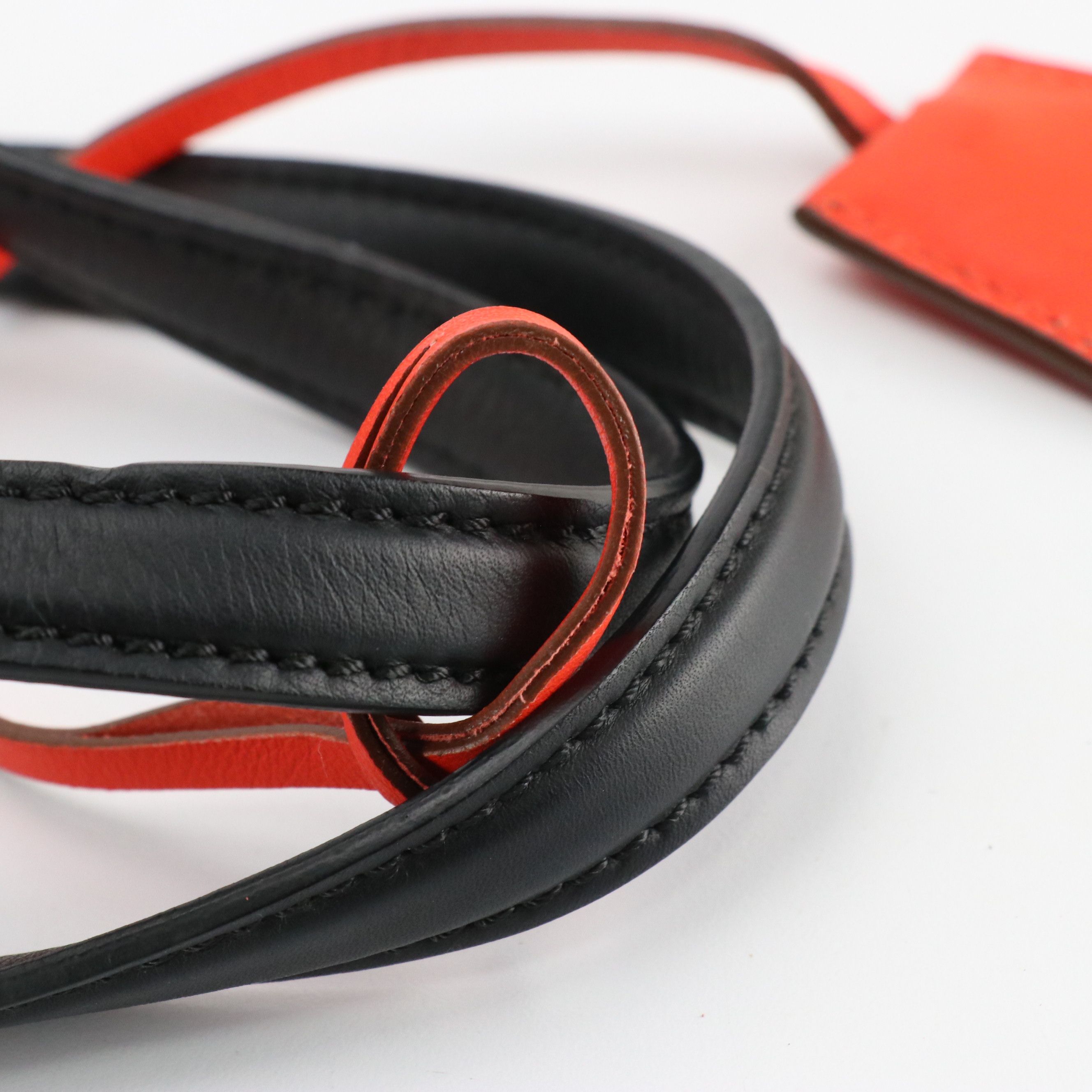 Fendi All In Tote in Bright Orange Calfskin Leather with Black Trim | EBTH