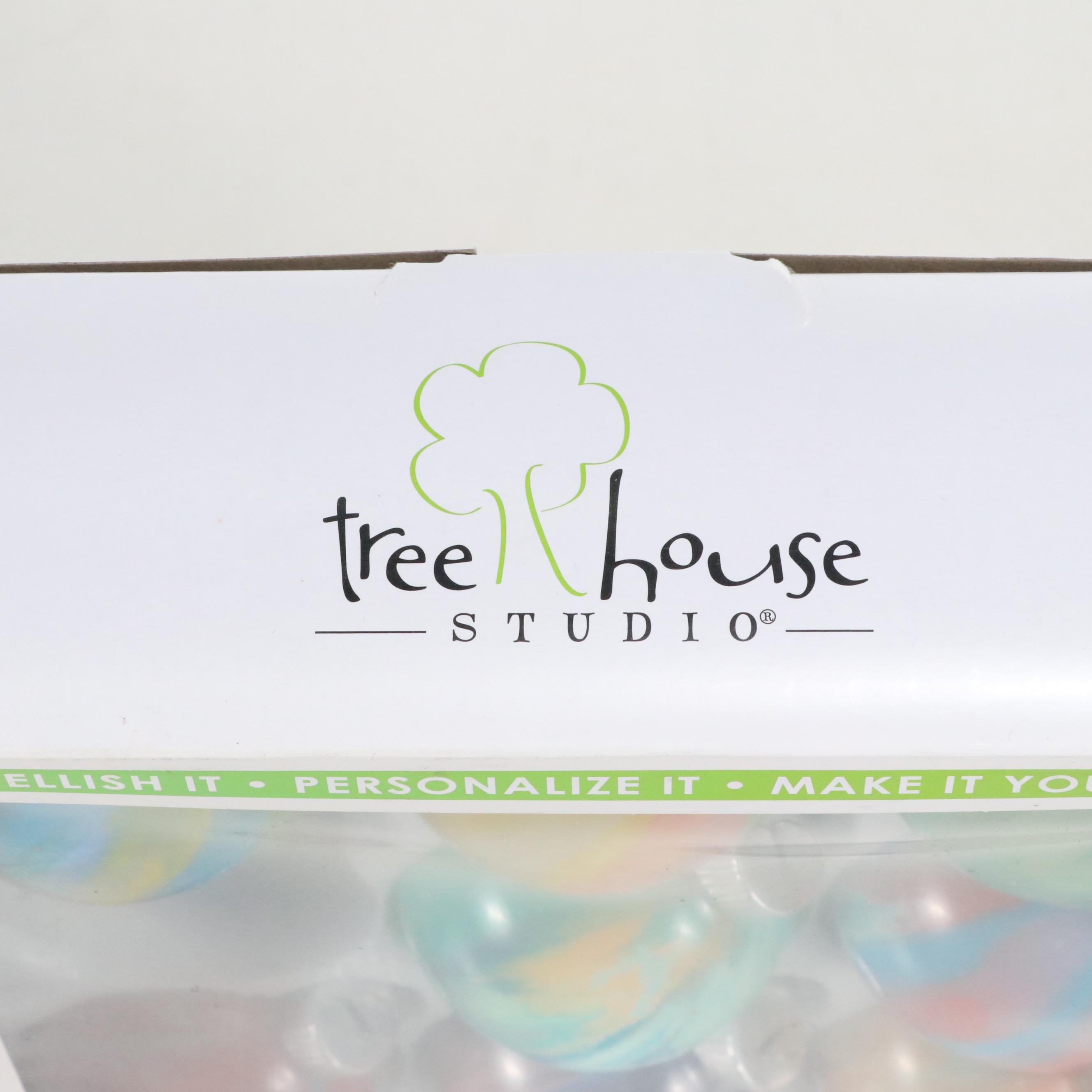 Tree House Studio and Other Reverse-Painted Glass Ornaments | EBTH