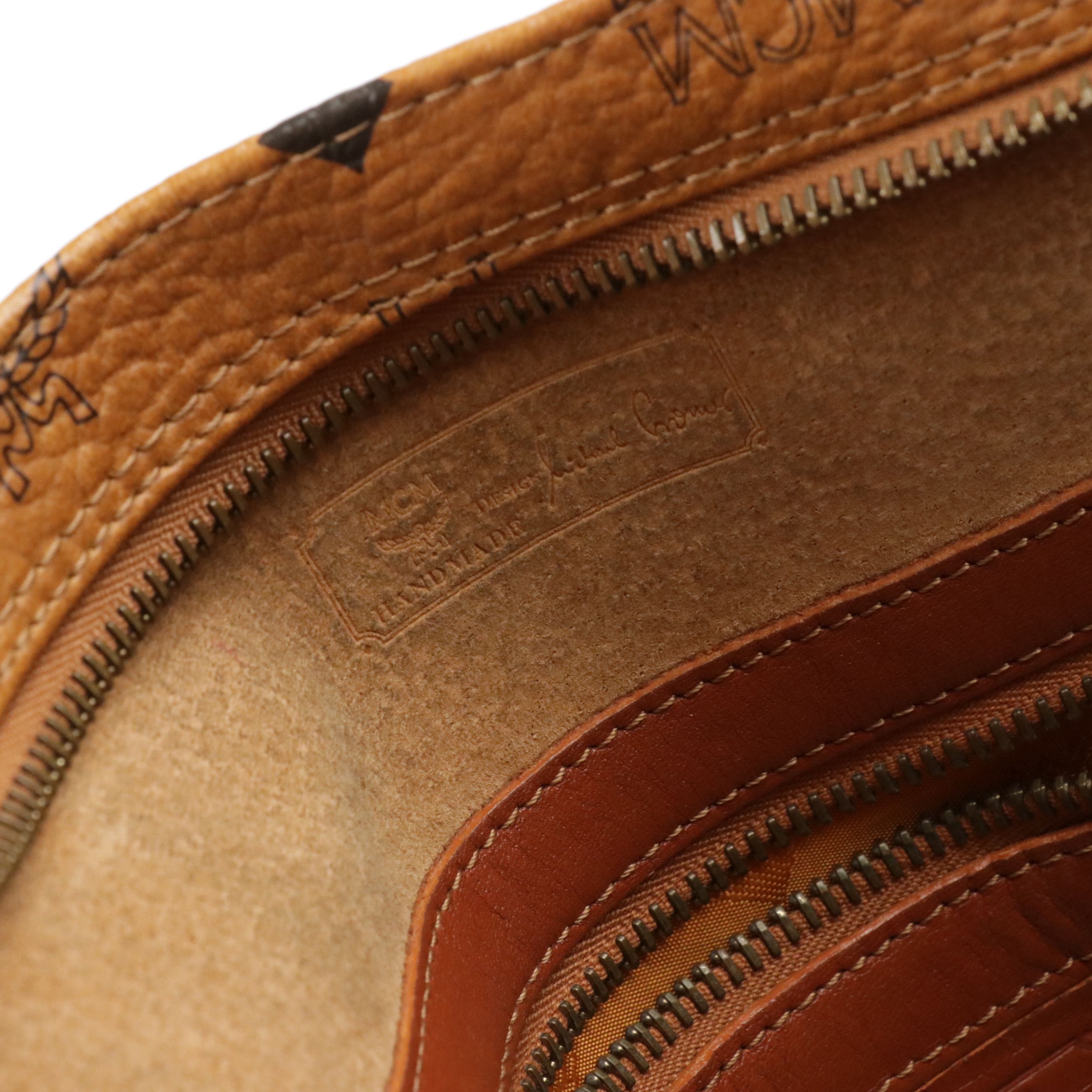 MCM Long Handle Shoulder Bag in Cognac Visetos Monogrammed Canvas | EBTH