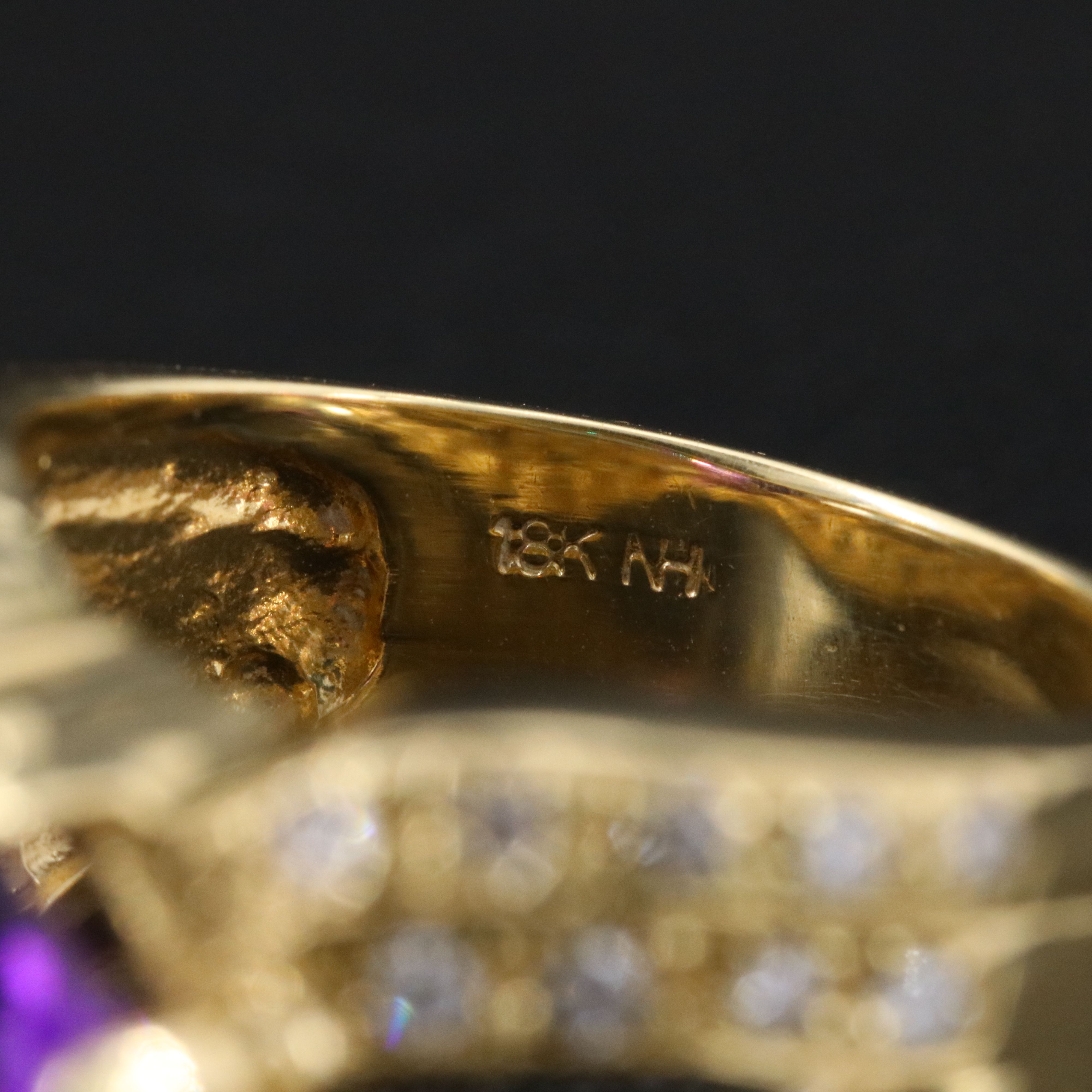 18K Amethyst and Diamond Ring | EBTH