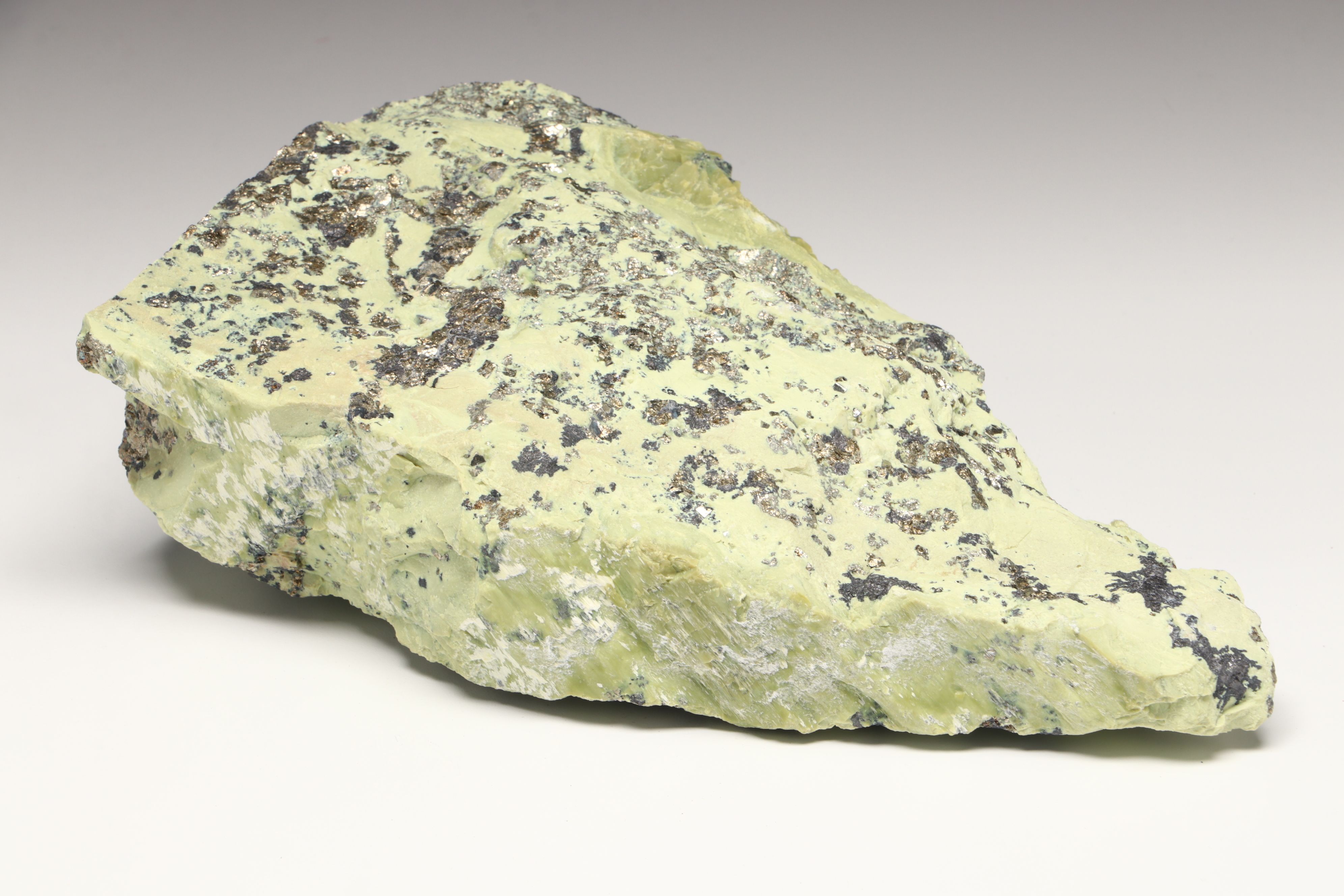 Serpentine with Pyrite Crystal Specimen | EBTH