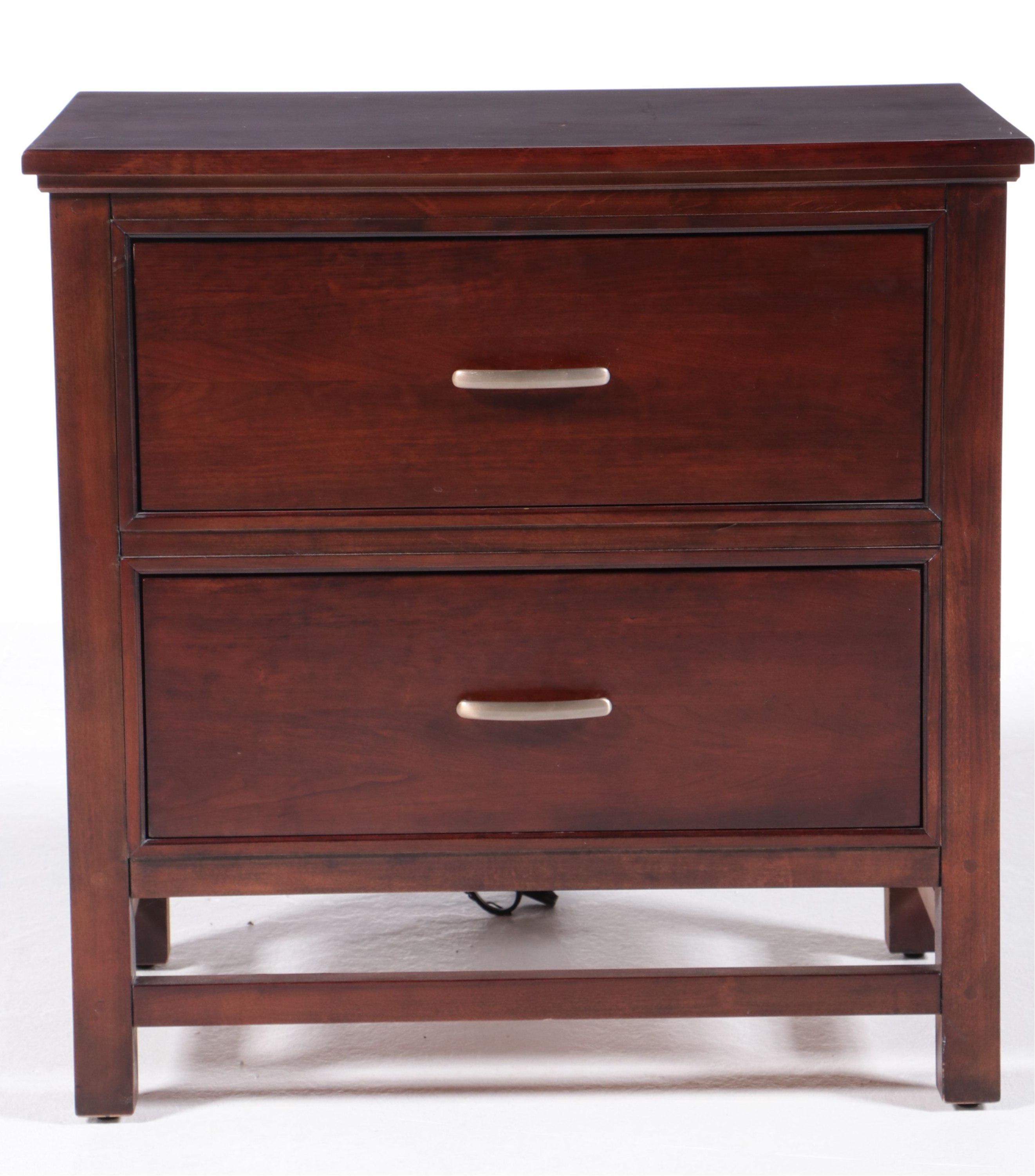Cresent Furniture Contemporary Walnut Finish Nightstand | EBTH