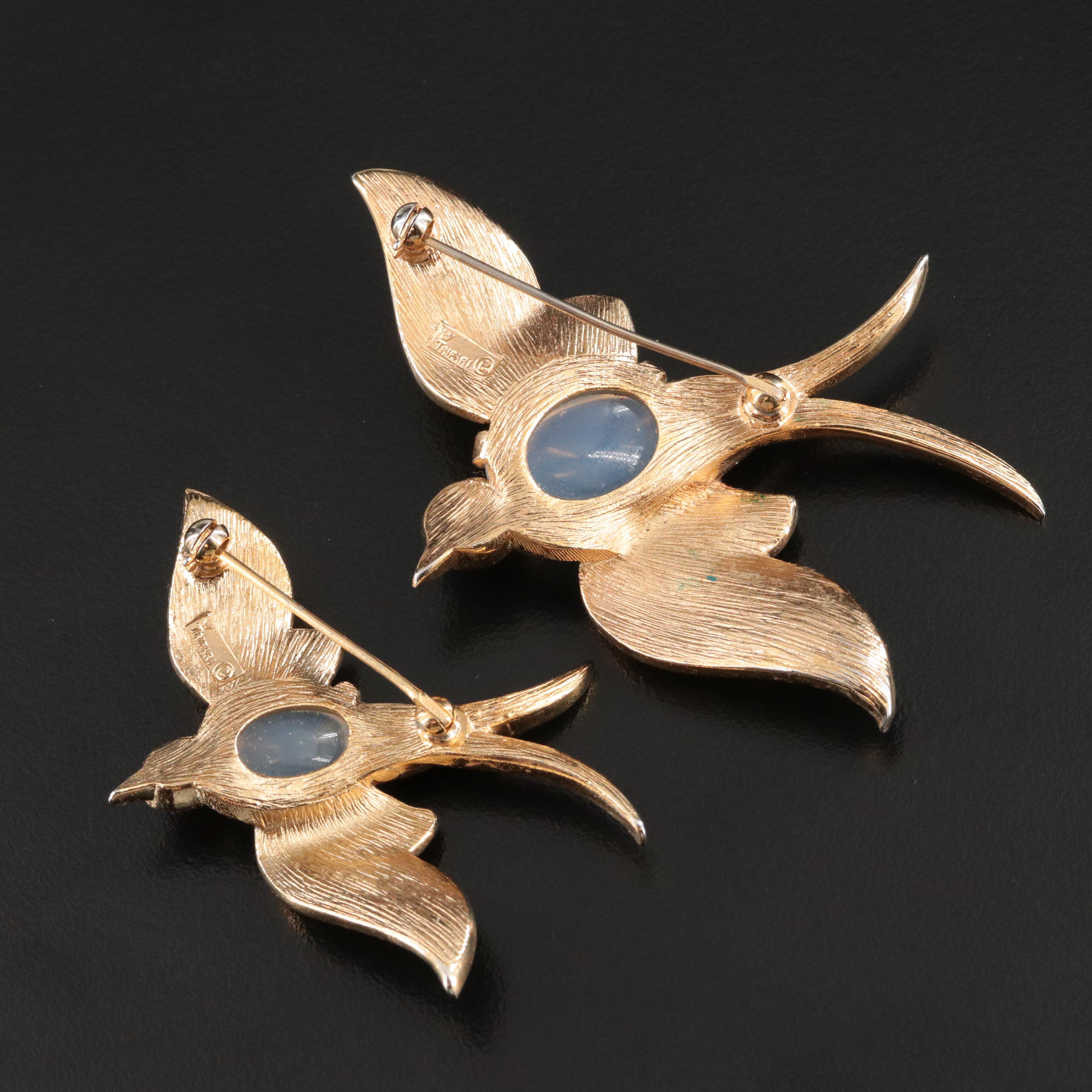 Crown Trifari by Alfred Philippe Designs Jelly Belly Swallow Brooches ...