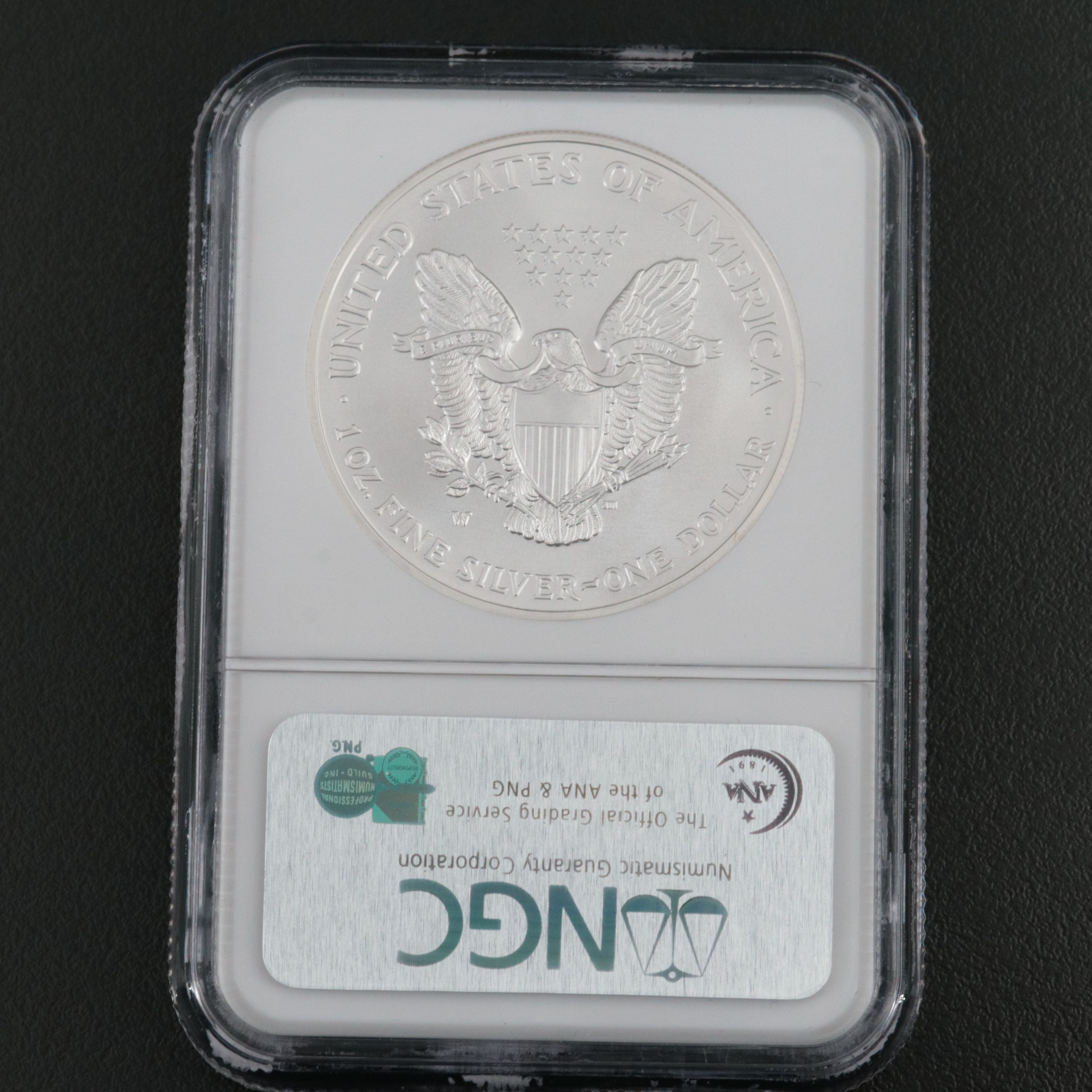 NGC Graded MS70 2008-W Reverse of 2007 $1 American Silver Eagle | EBTH