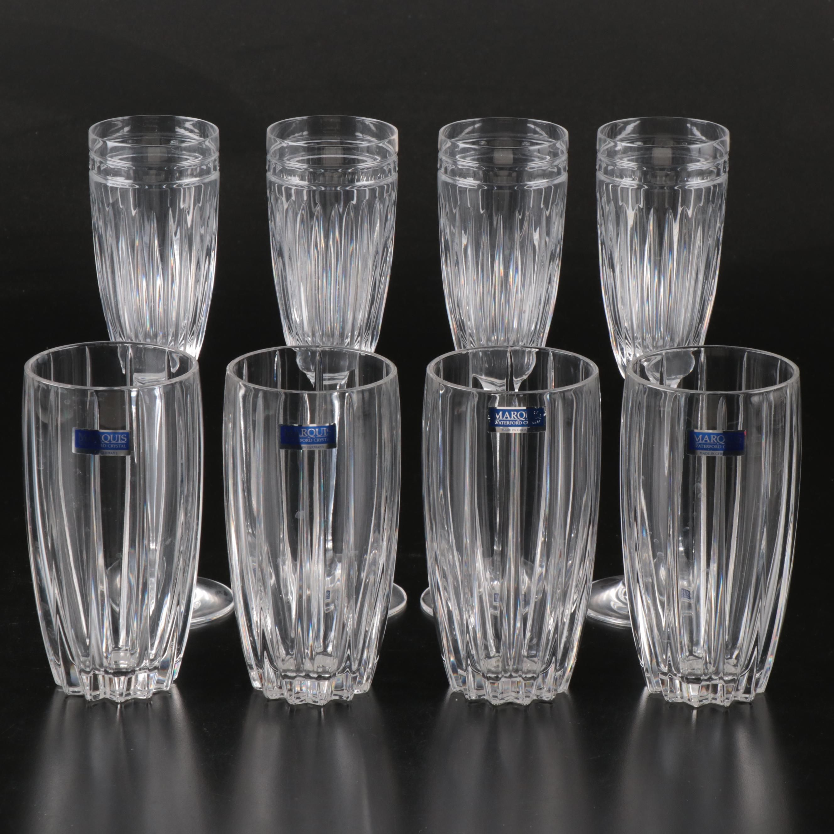 Marquis by Waterford "Hanover" Fluted Champagnes and "Omega" Highball ...
