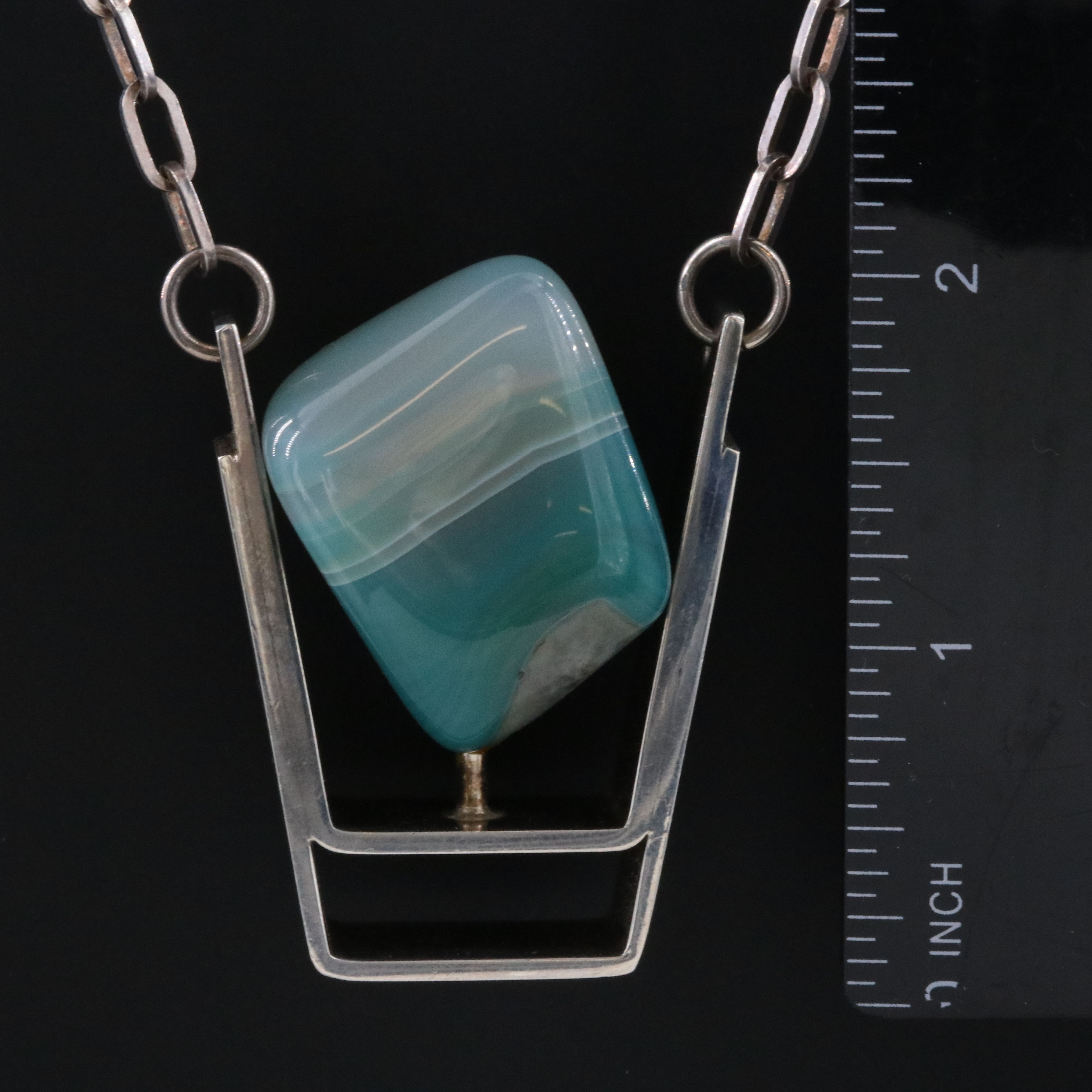 Erling Christoffersen for Norway Plus Designs Sterling Agate Necklace ...