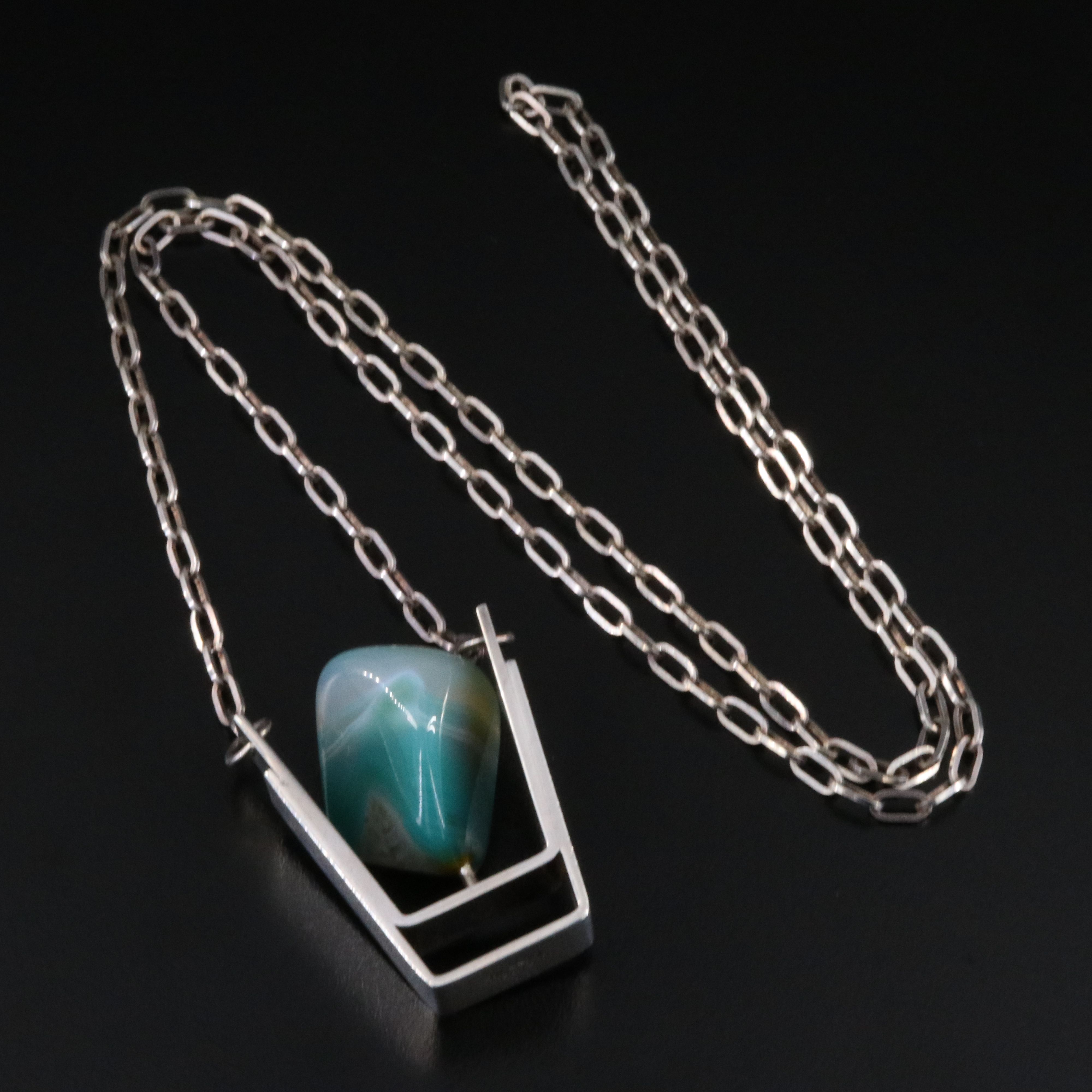 Erling Christoffersen for Norway Plus Designs Sterling Agate Necklace ...