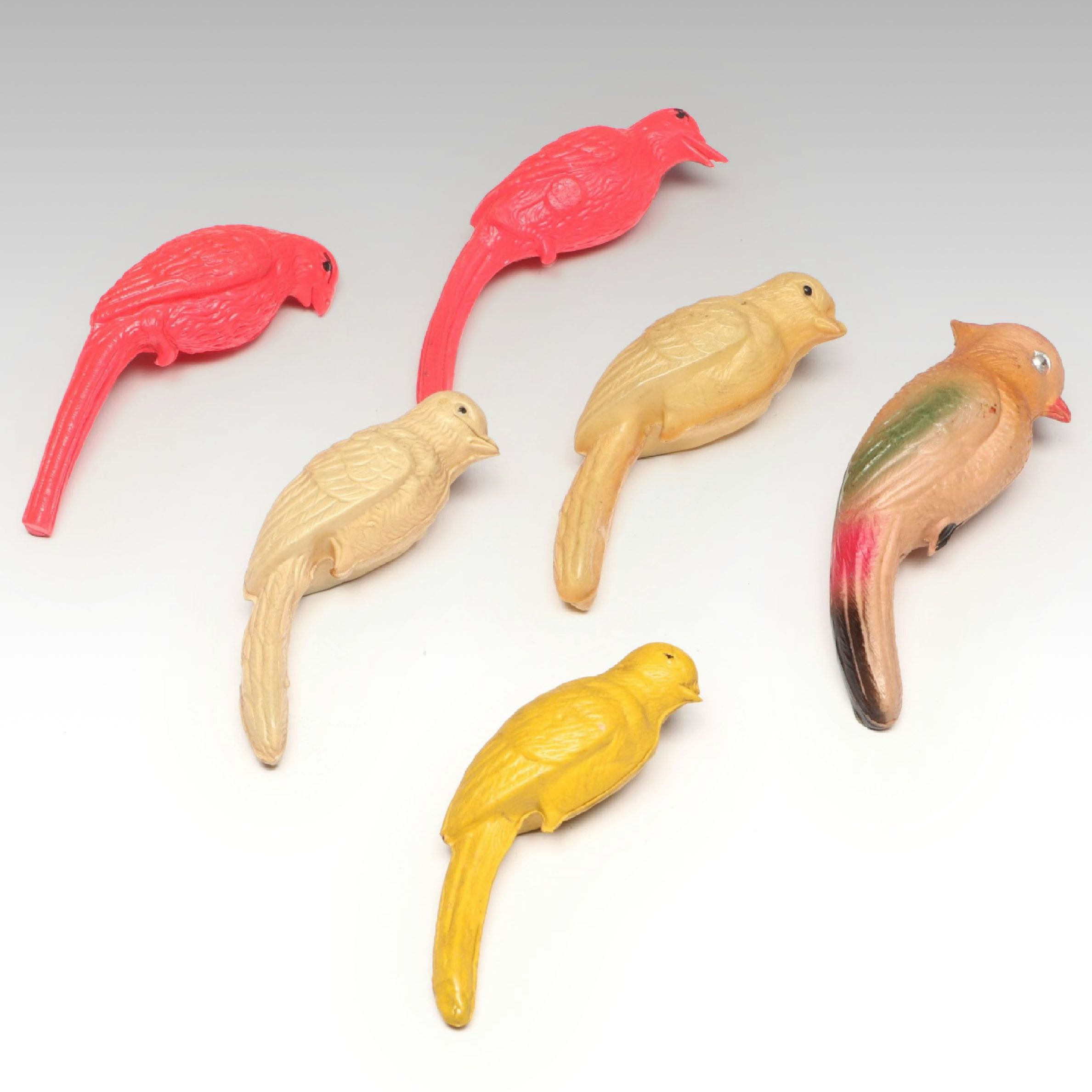 Celluloid Balancing Bird Rattles, Mid-20th Century | EBTH