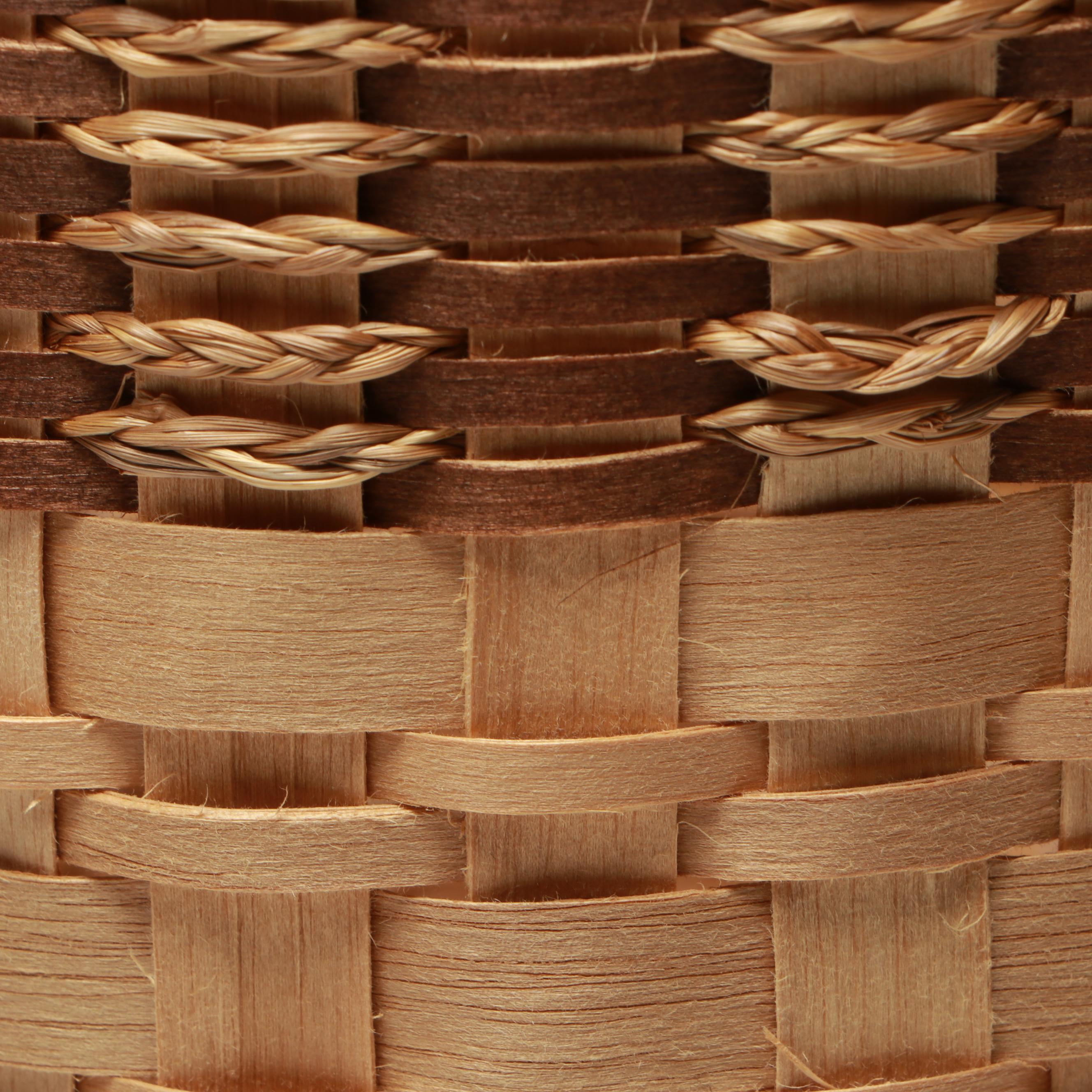 Delia Mitchell Brown Ash and Sweetgrass Passamaquoddy Knitting Basket ...