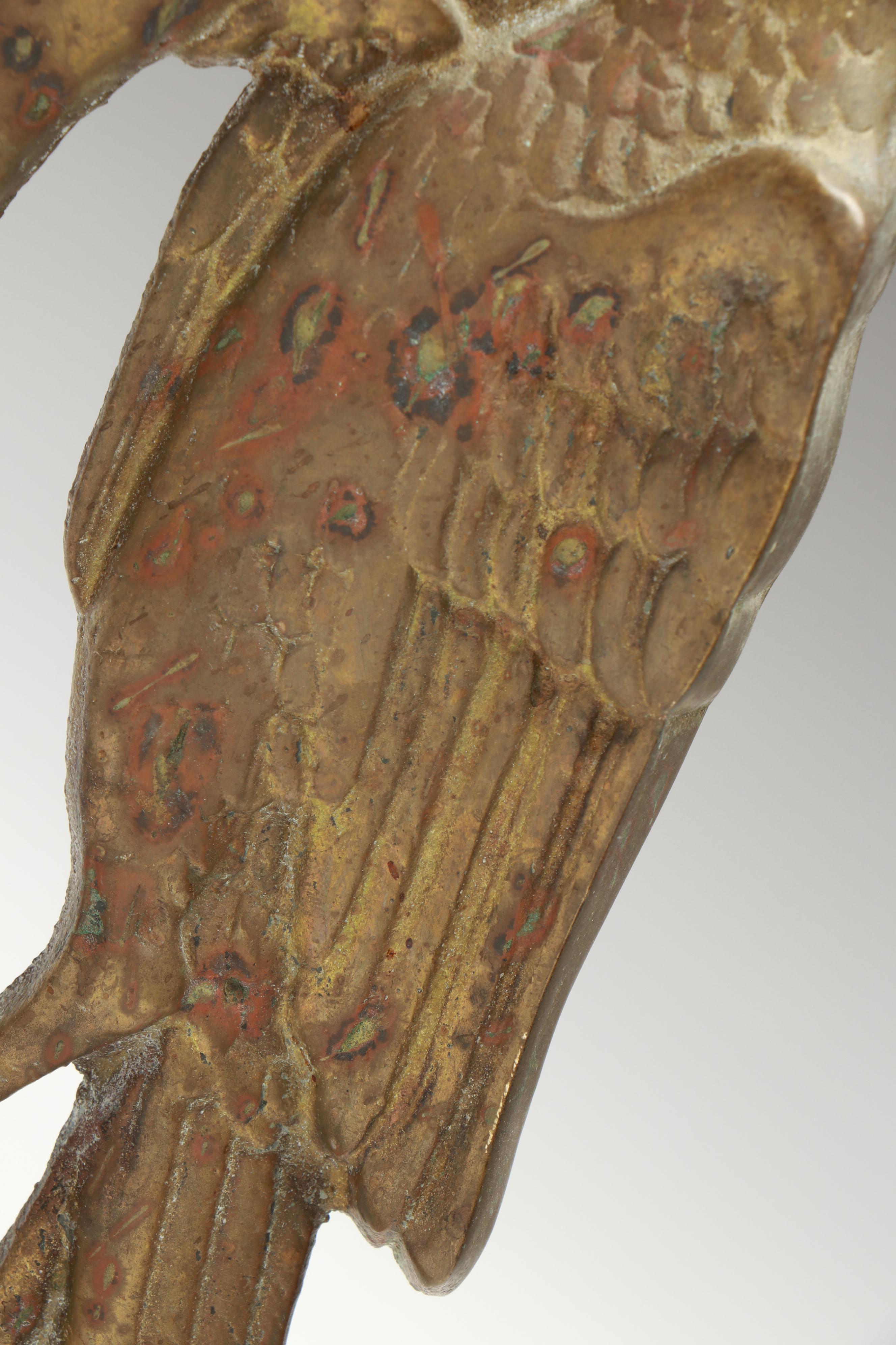 Heron Drinking from Ewer Cast Brass Doorstop | EBTH