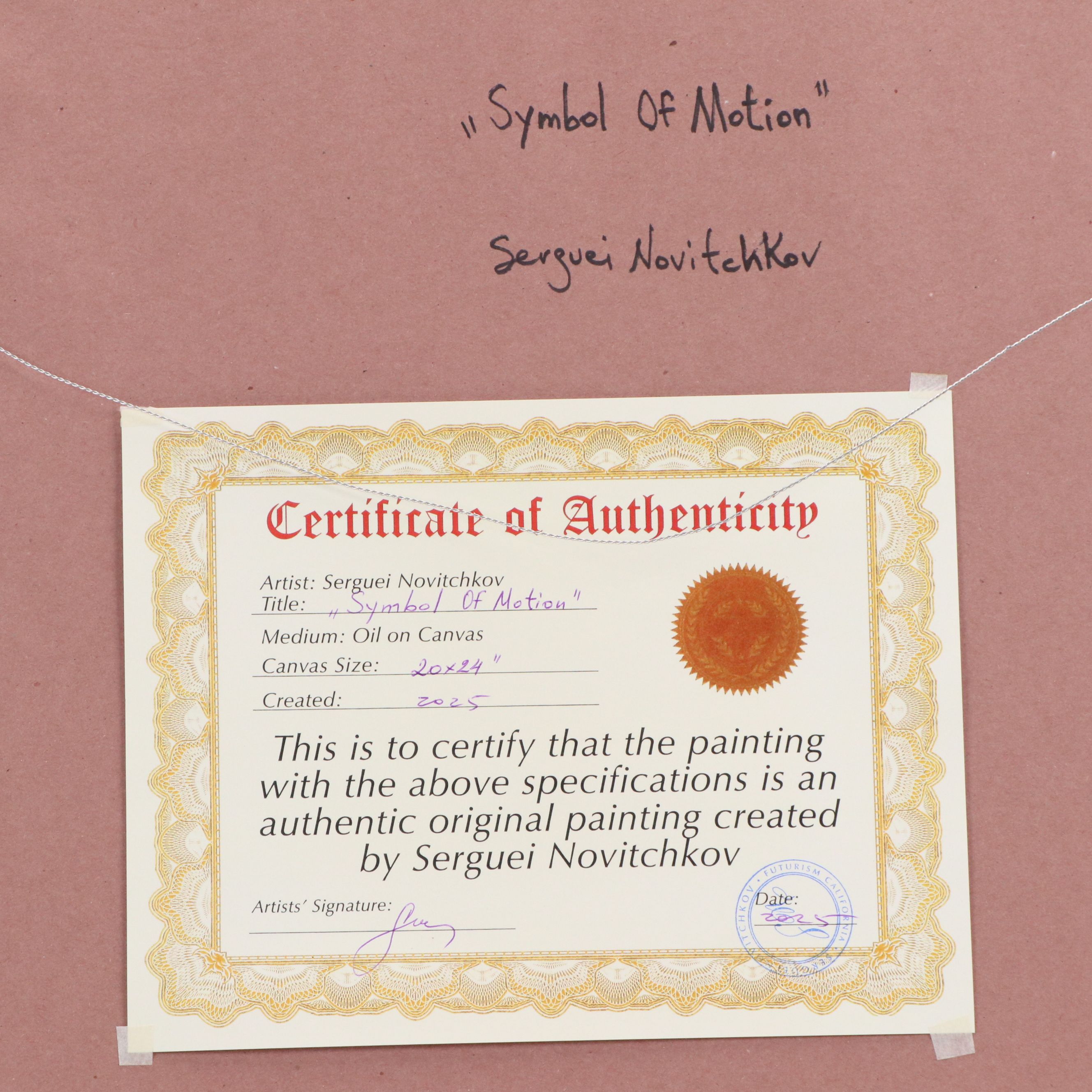 Serguei Novitchkov Oil Painting "Symbol of Motion," 2025 | EBTH