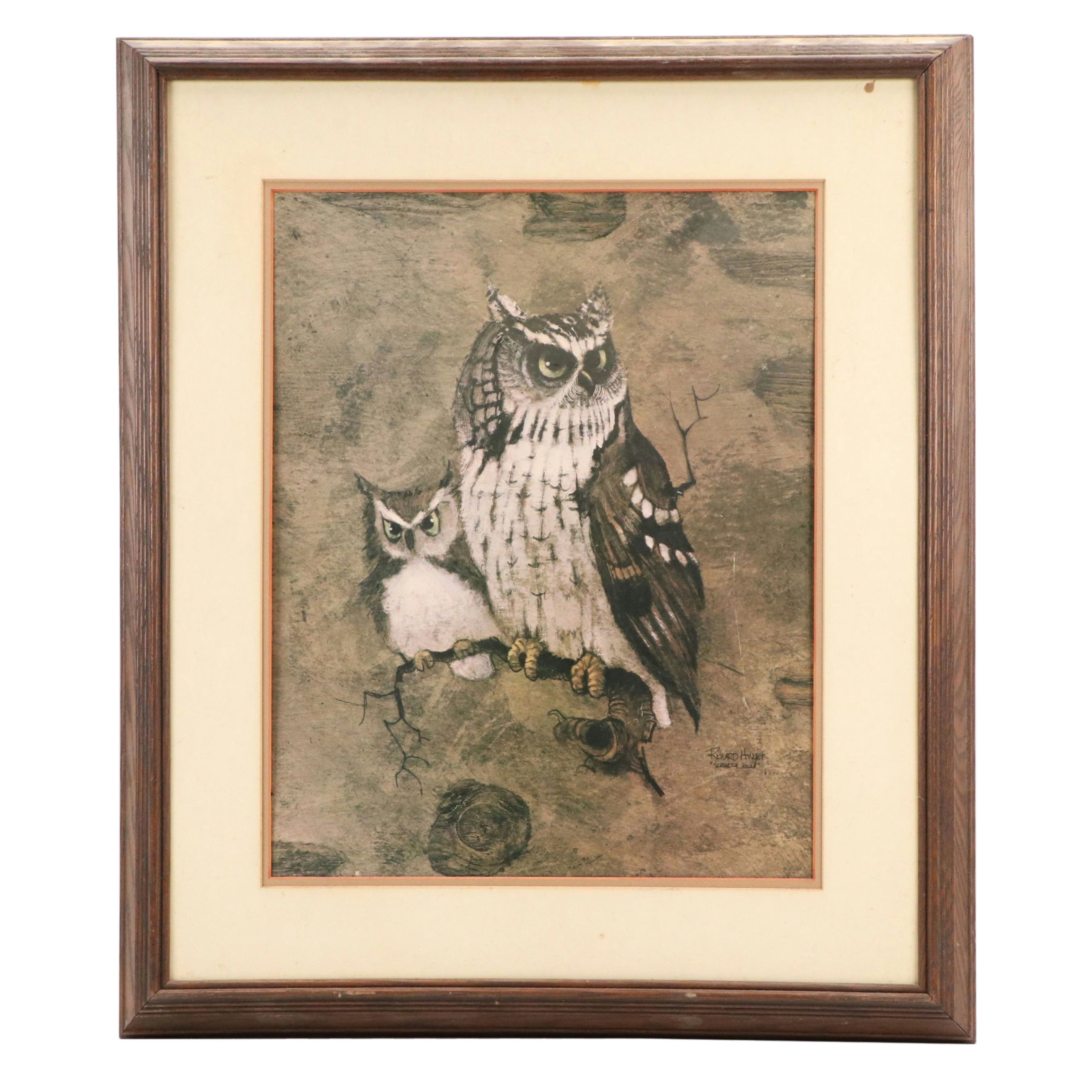 After Richard Hinger Offset Lithograph "Screech Owls" | EBTH