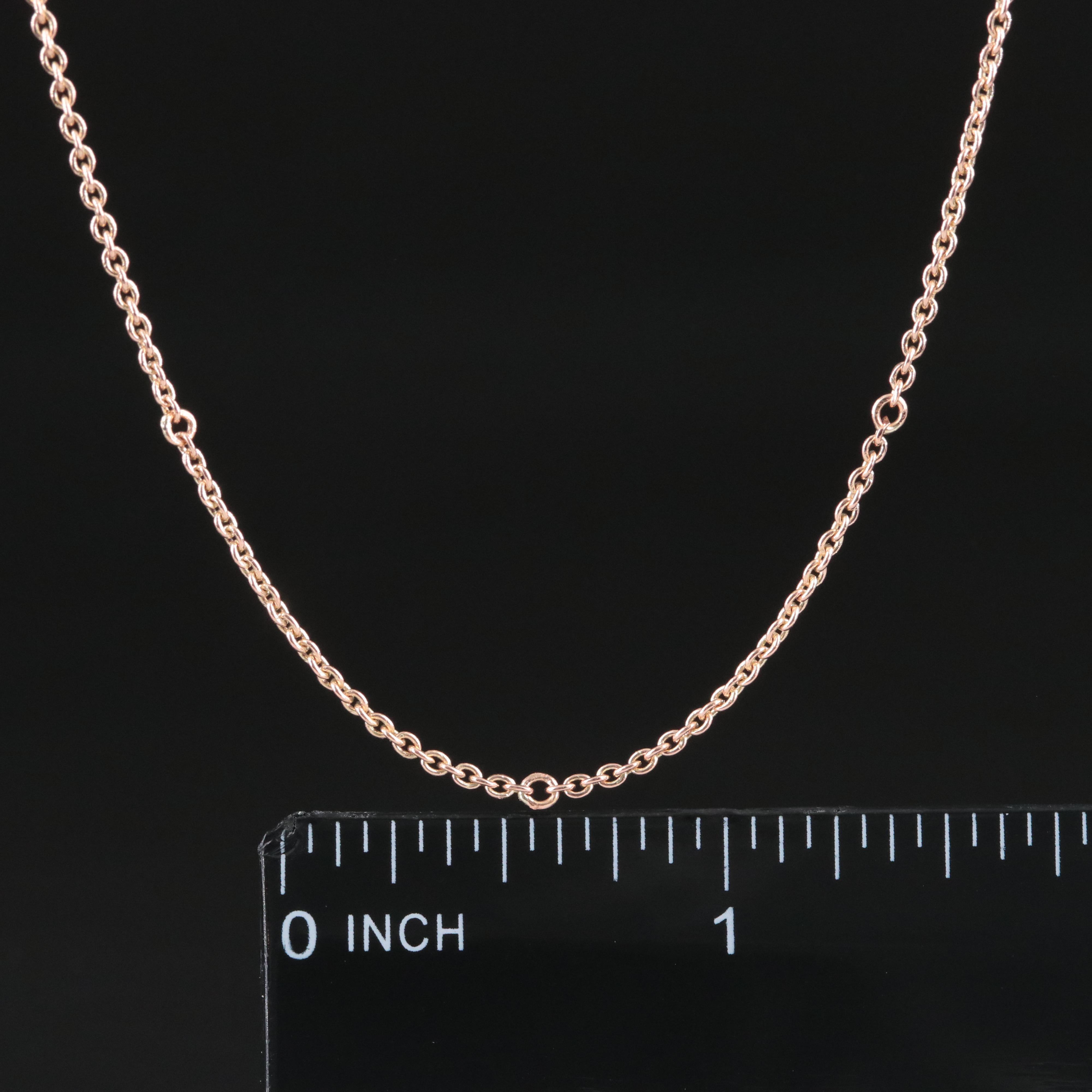 14K Rose Gold Cable Chain Necklace | EBTH