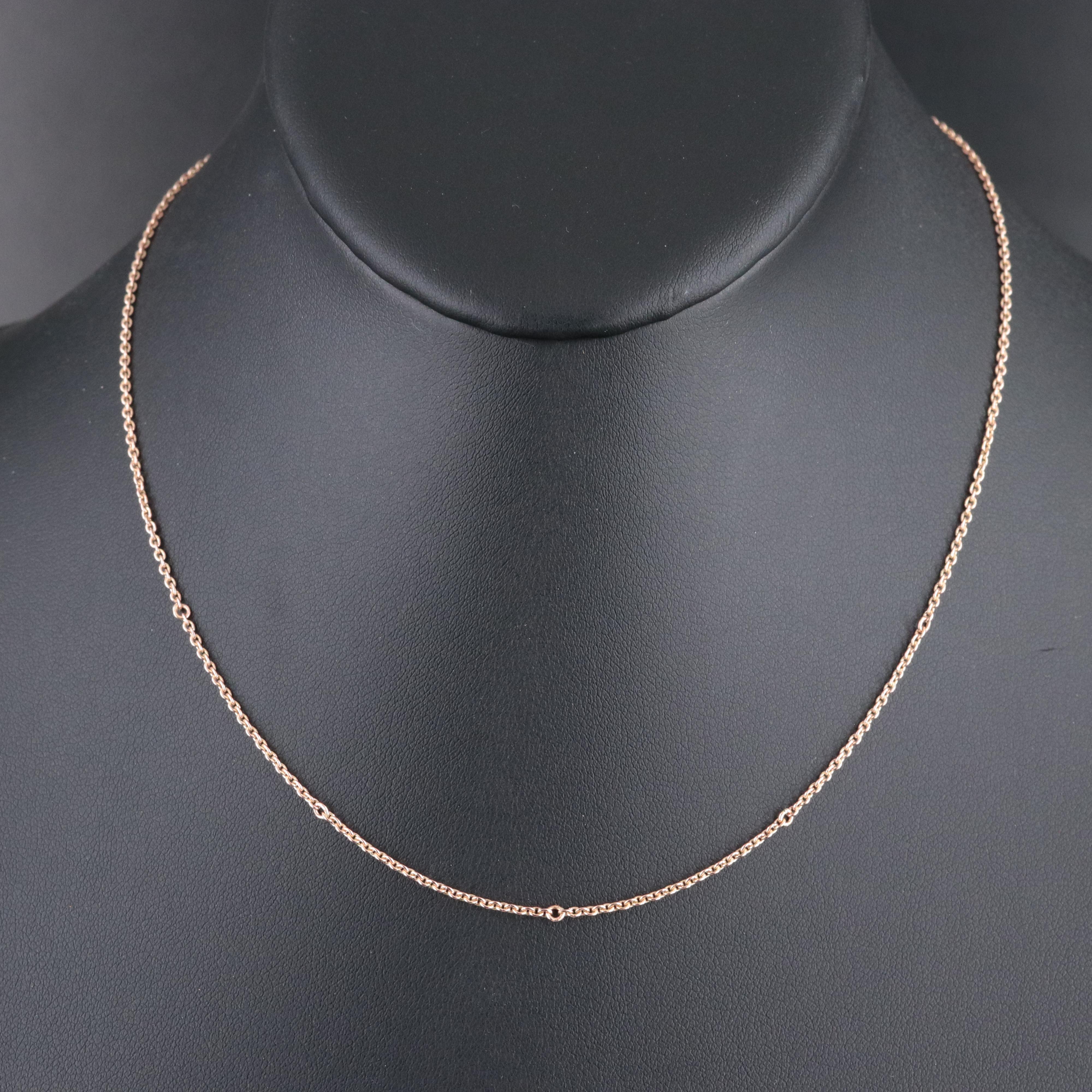 14K Rose Gold Cable Chain Necklace | EBTH