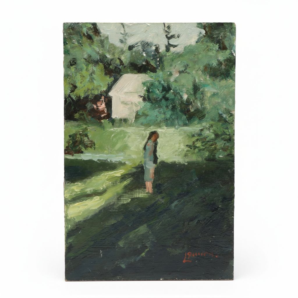 Bernard Lennon Impressionist Garden Landscape Oil Painting | EBTH