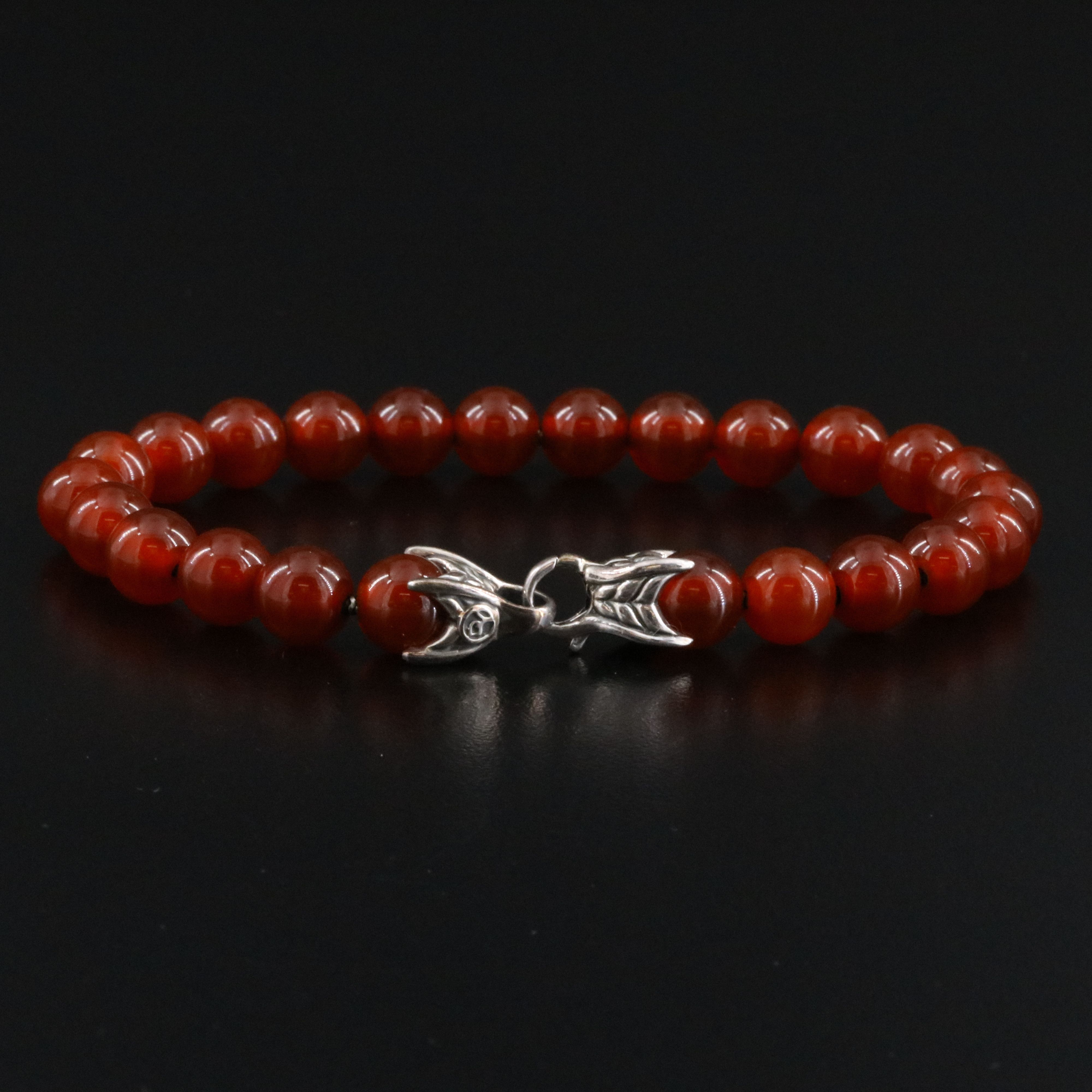 David Yurman Spiritual Beads Sterling and Carnelian Bracelet | EBTH