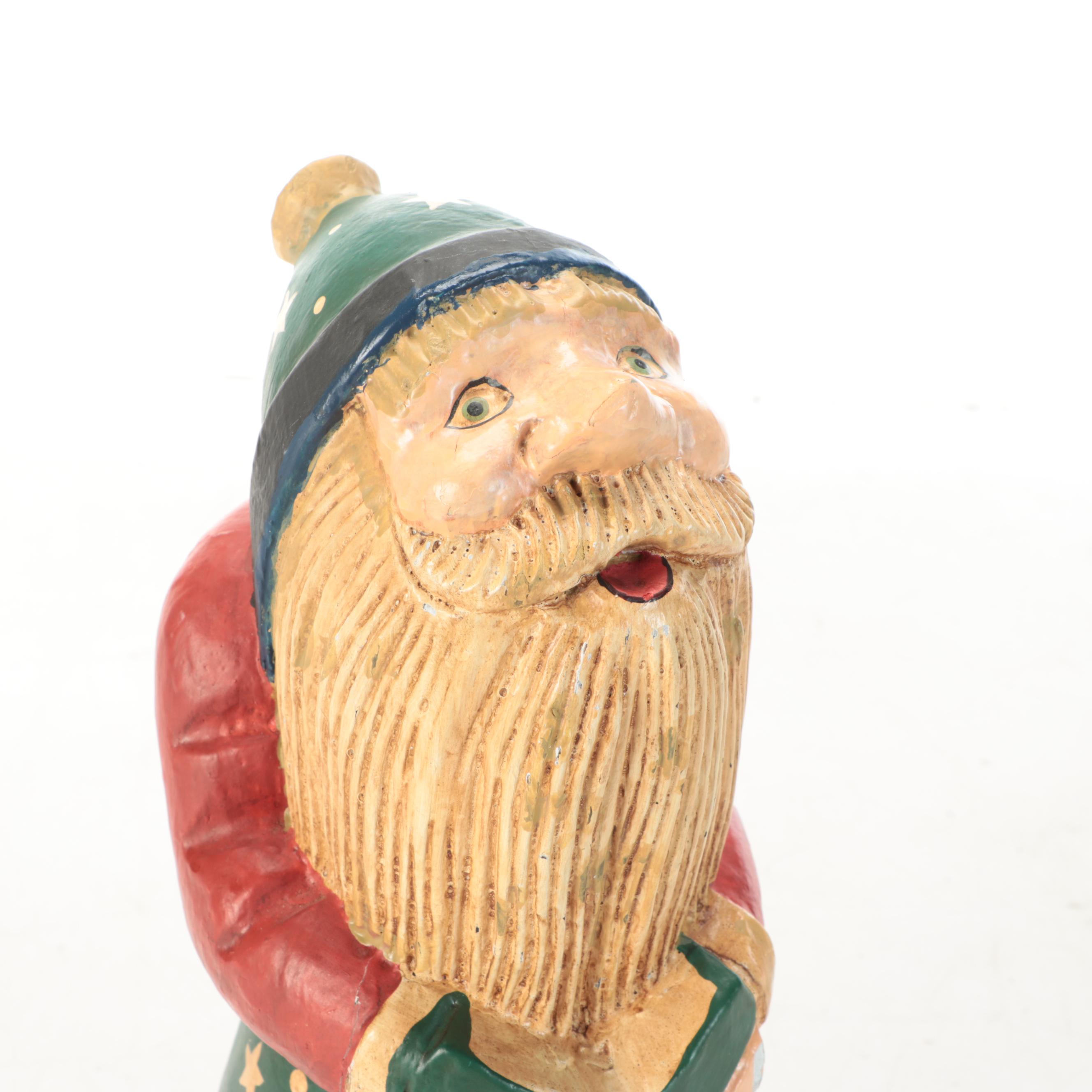 Dancing Maxine Doll with Carved Wooden Tree and Santa | EBTH