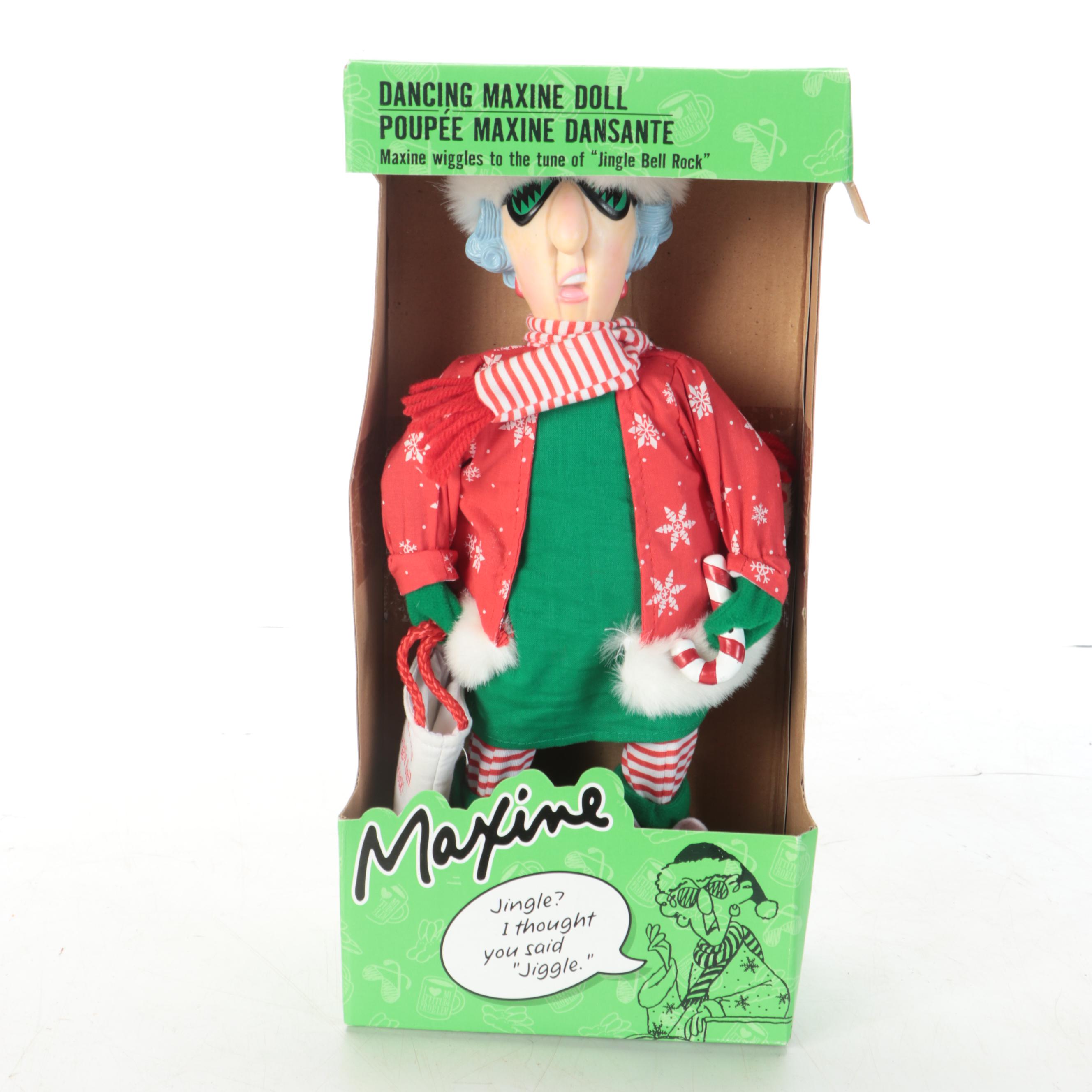 Dancing Maxine Doll with Carved Wooden Tree and Santa | EBTH