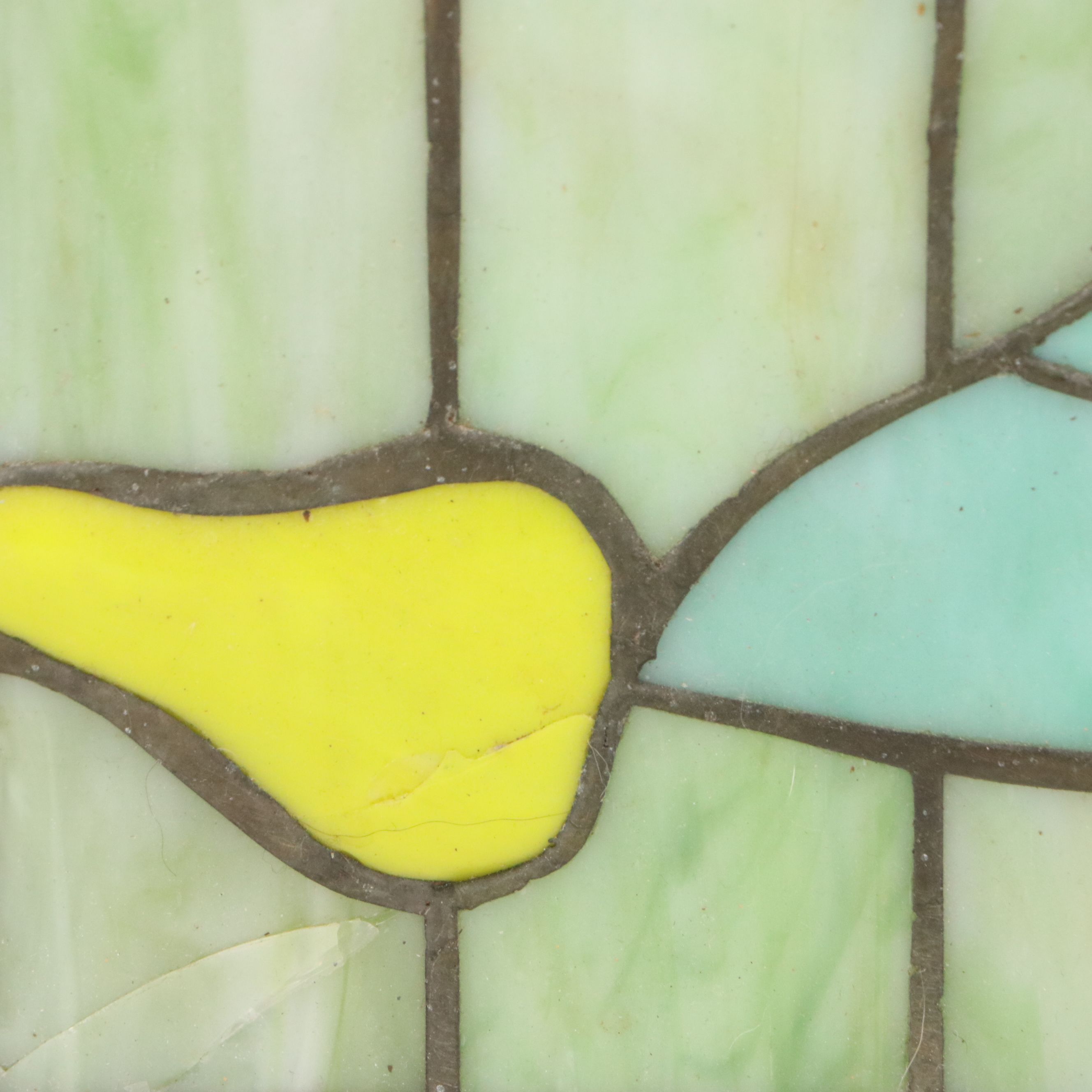 Copper Foil Stained Glass Panel Depicting Fruit Still Life | EBTH