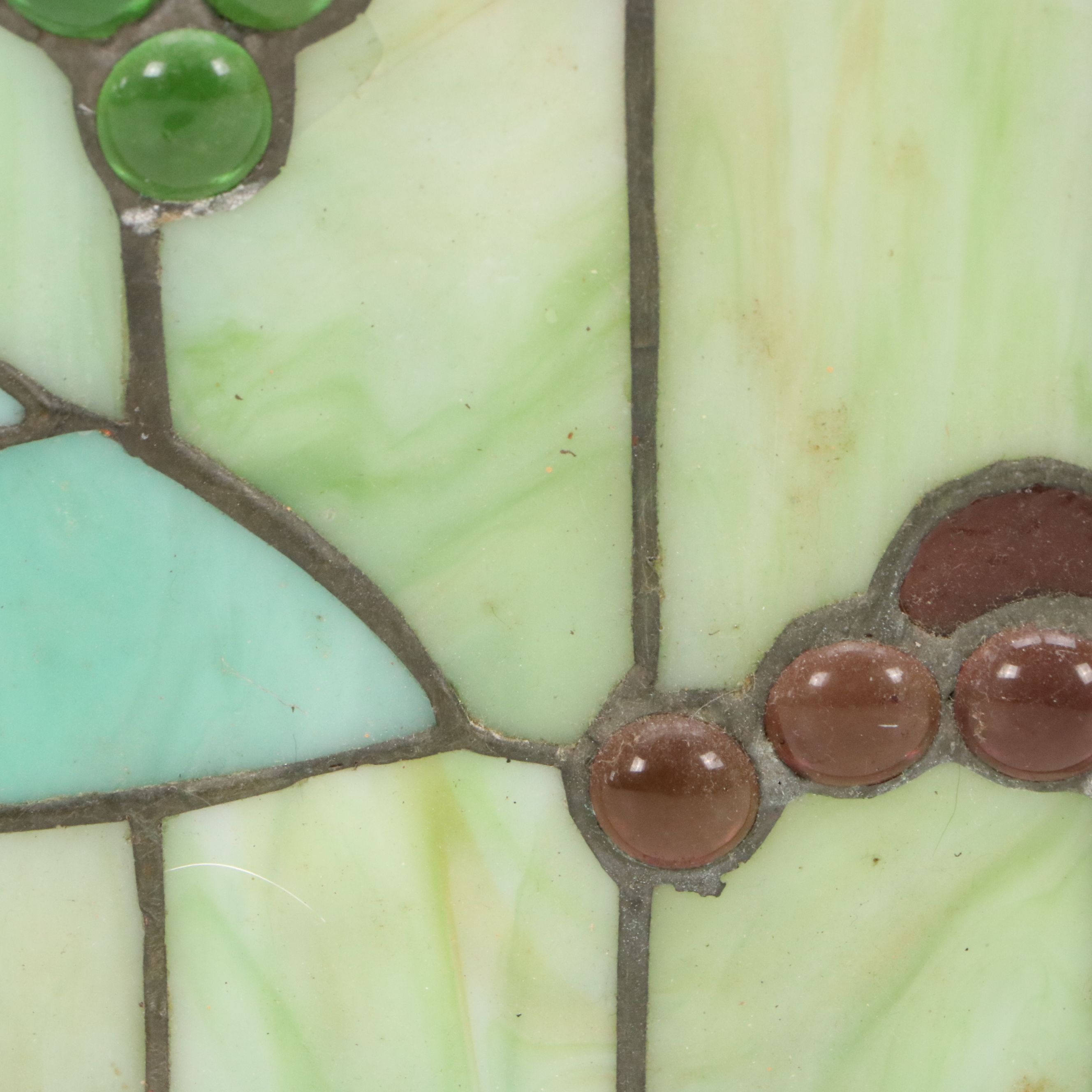 Copper Foil Stained Glass Panel Depicting Fruit Still Life | EBTH