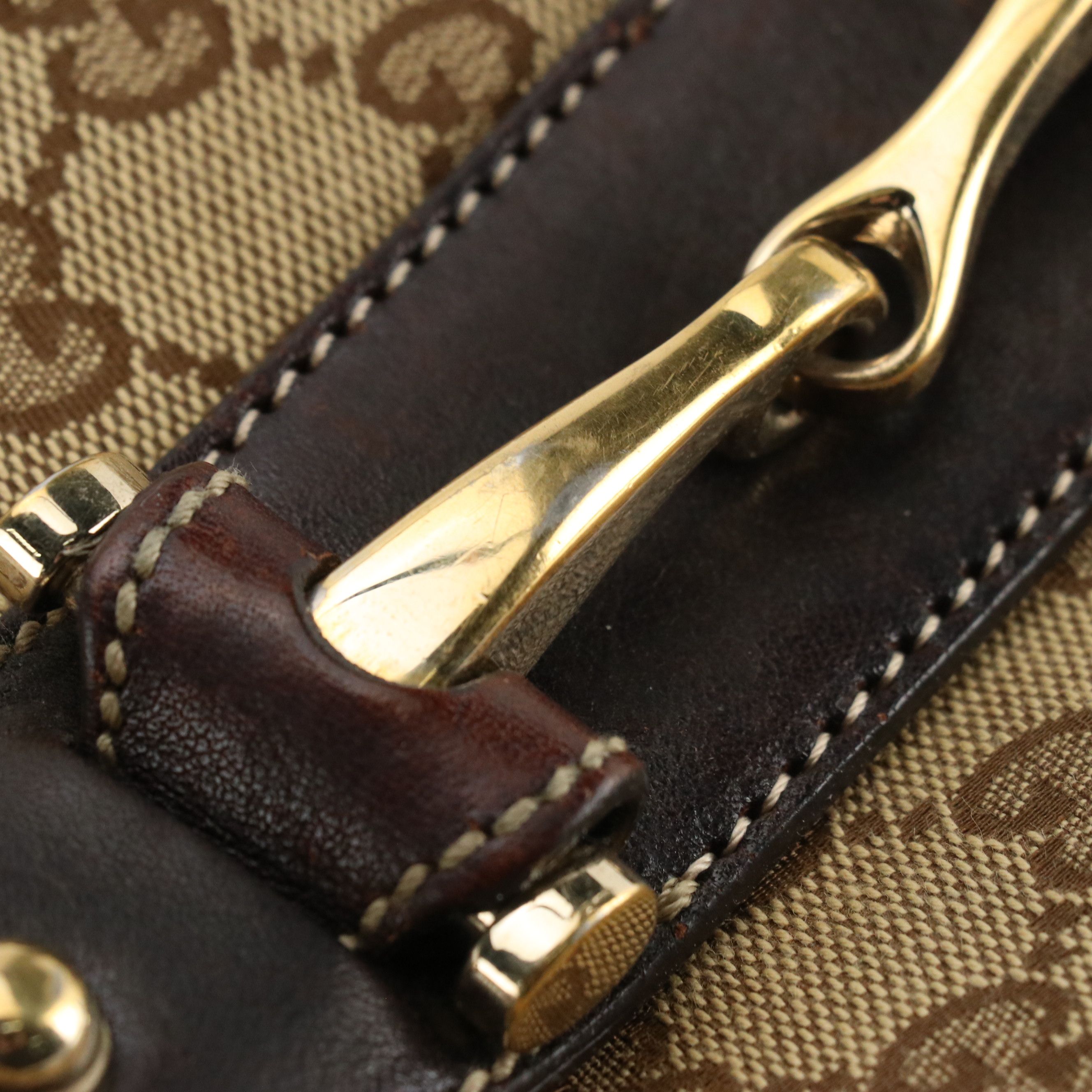 Gucci Pelham Braided-Strap Shoulder Bag in GG Canvas and Dark Brown ...