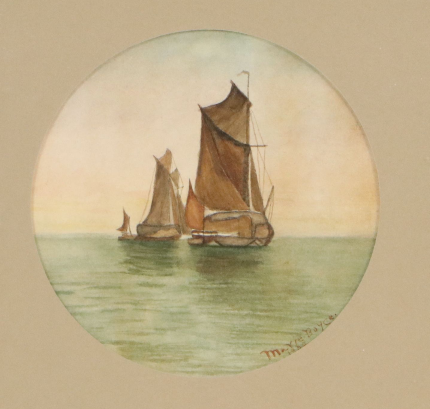 Mavie Boyce Maritime Watercolor Painting, 1902 | EBTH
