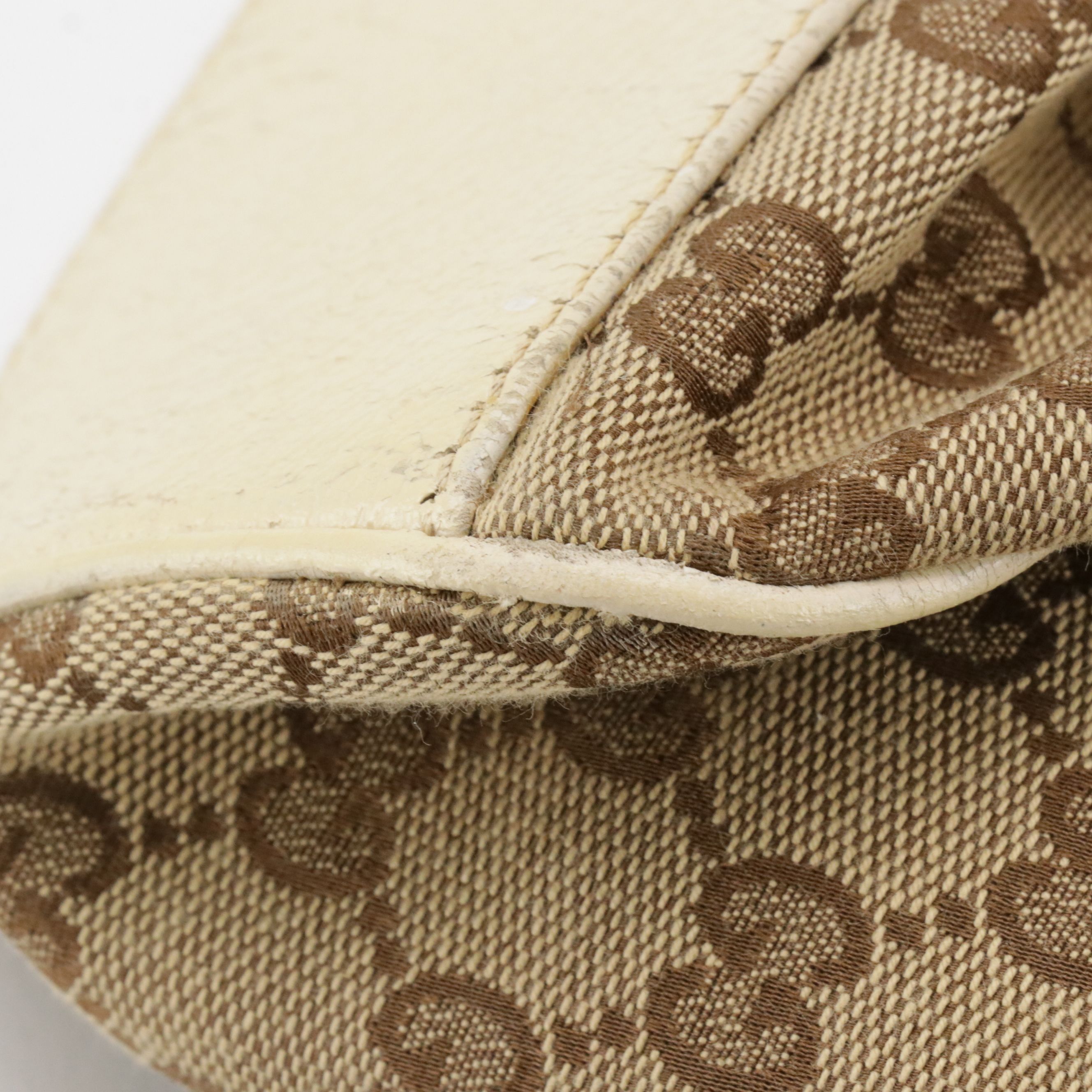 Gucci Charmy Shoulder Tote Bag in GG Canvas with Leather Trim | EBTH