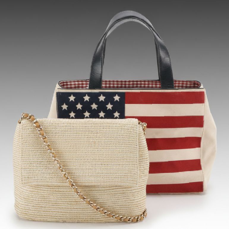 Talbots Paper Straw Crossbody and Amanda Smith American Flag Canvas ...