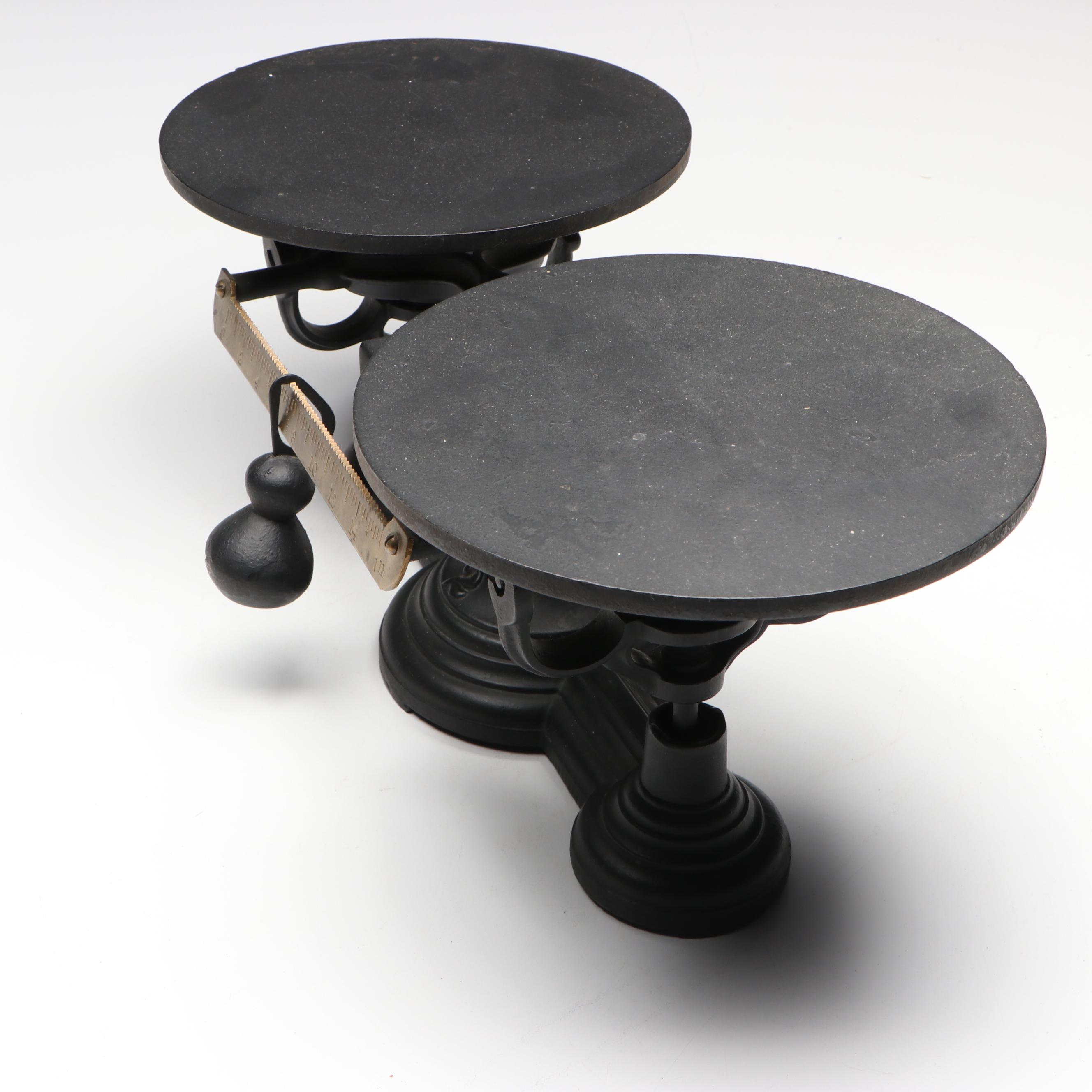 Jacobs Bros. "Detecto" Cast Iron and Brass Balance Scale, Mid-20th C ...