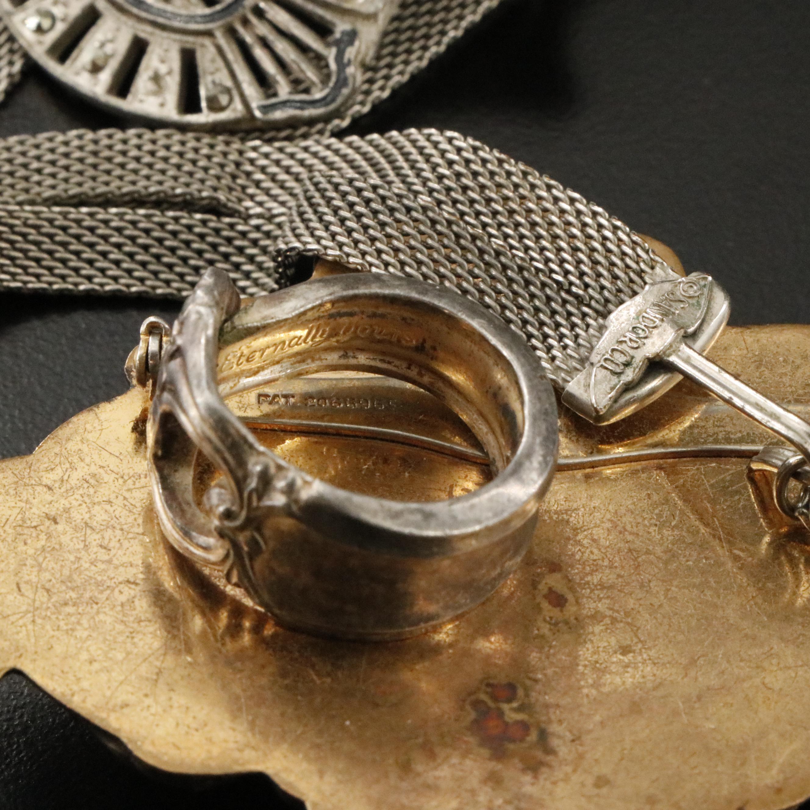 Antique and Vintage Jewelry Collection Including Sterling, Sandor and ...