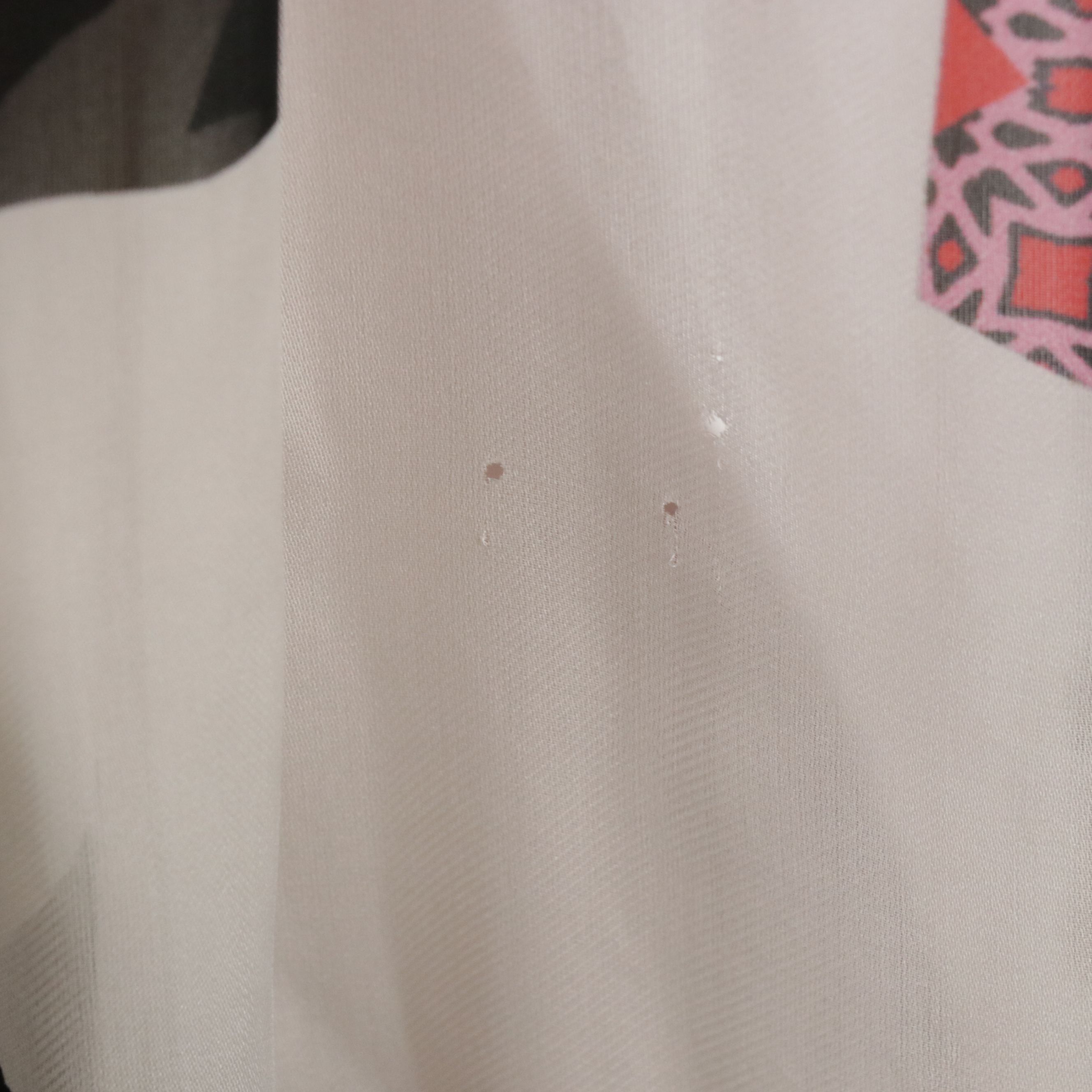 Just Cavalli Long Sleeve Tunic Top in Semi-Sheer Mixed Pattern Silk | EBTH