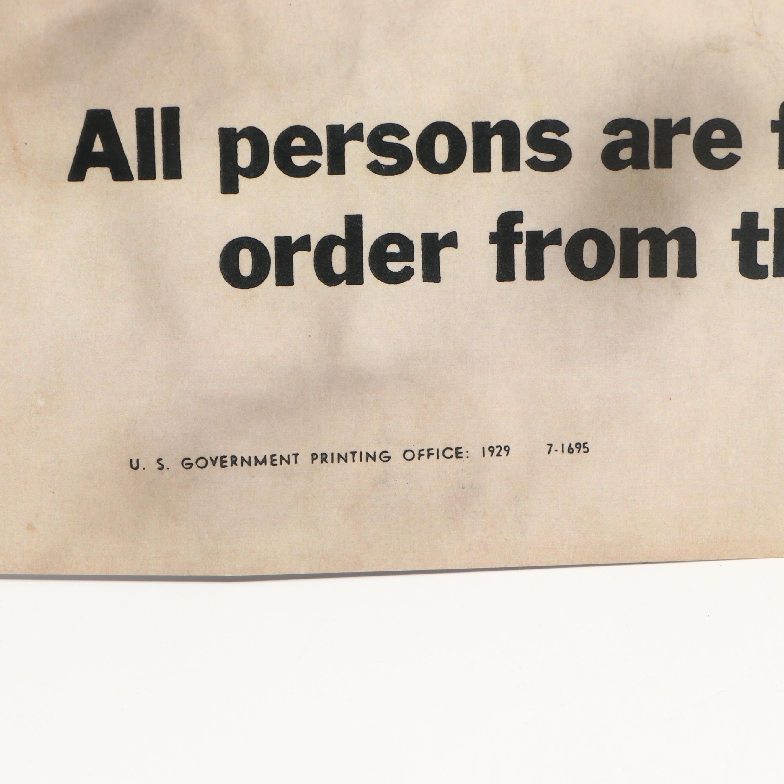 Prohibition Style Whisky Prescription Form with Reproduction Sign | EBTH