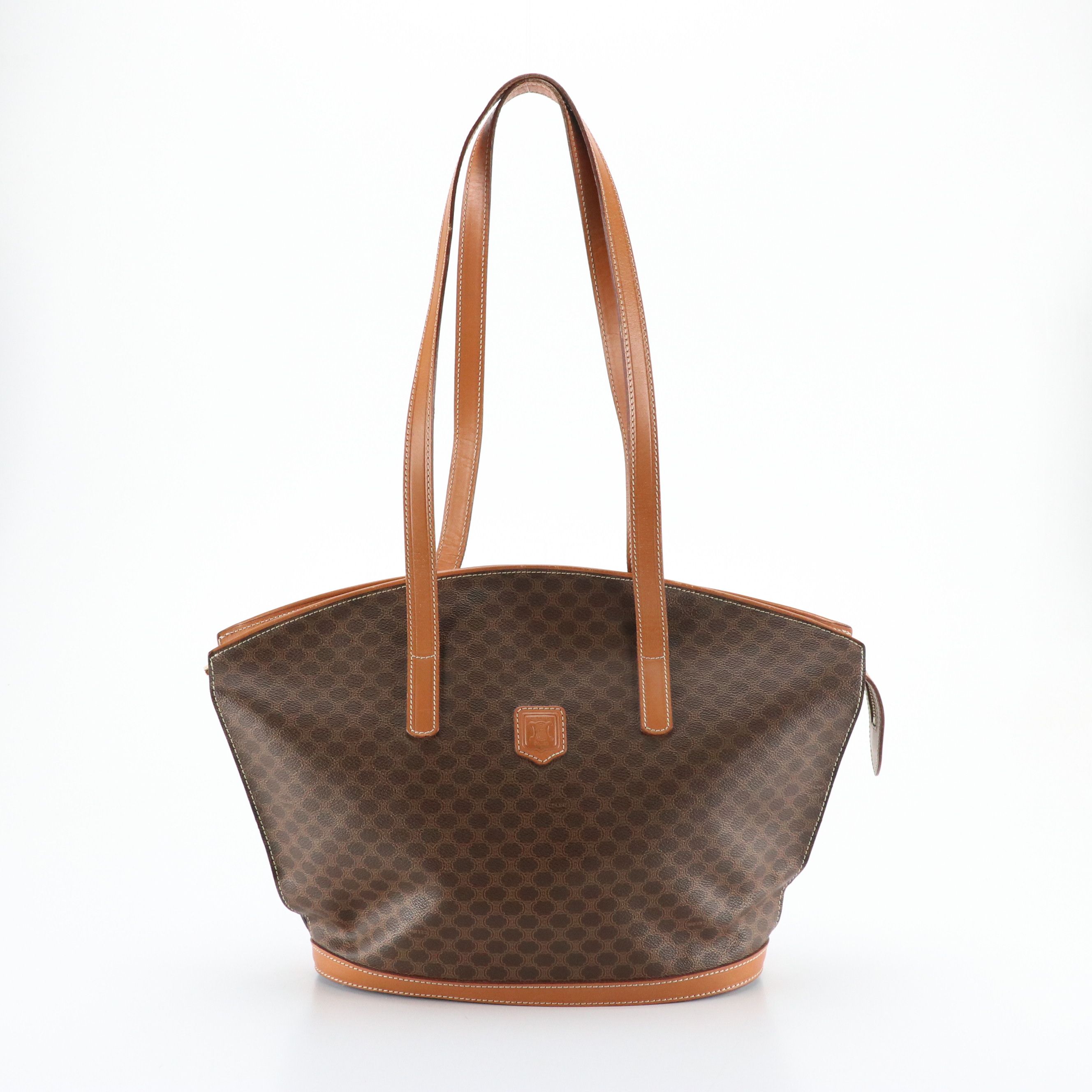 Celine Shoulder Bag in Macadam Canvas and Leather | EBTH