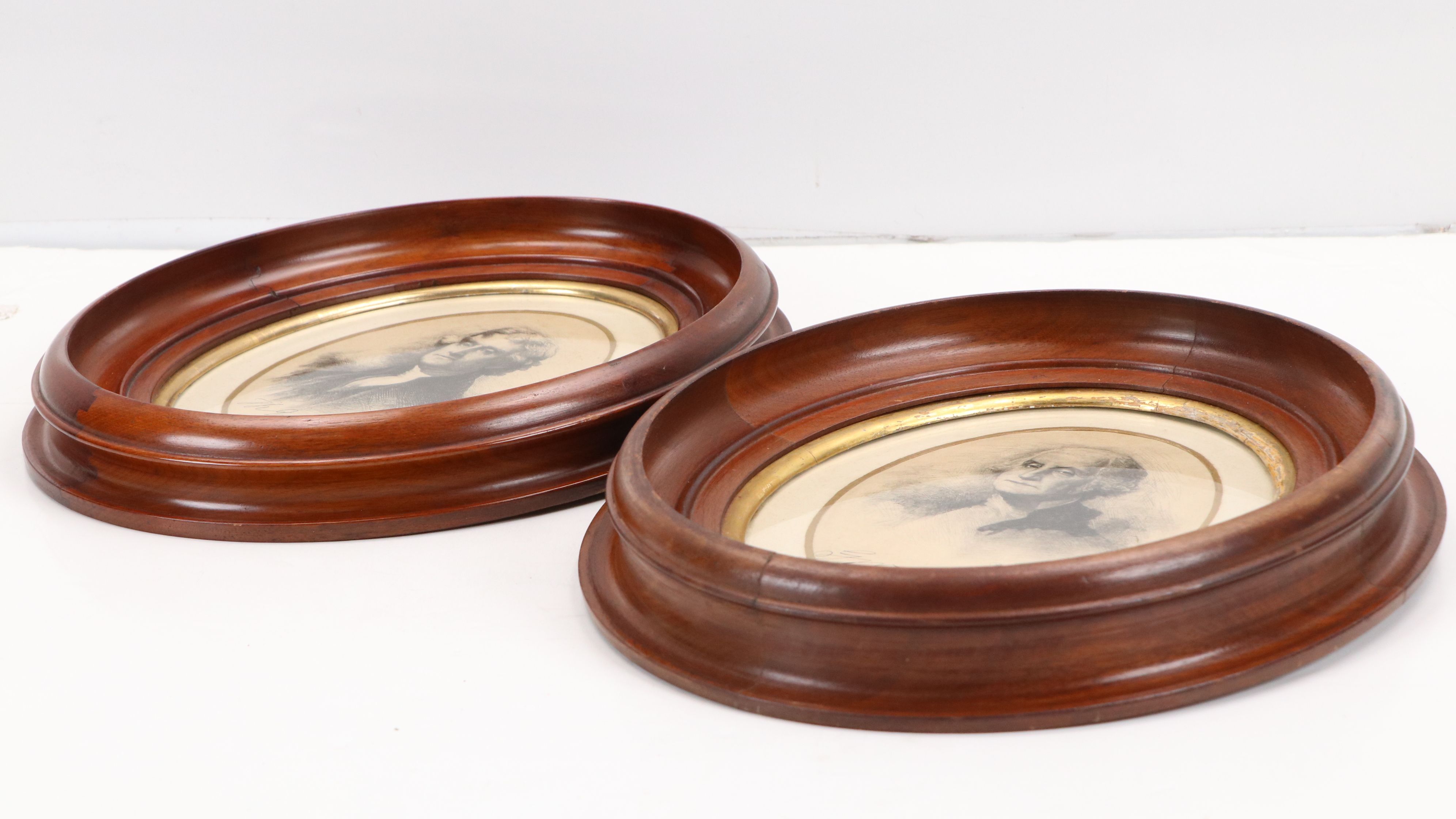 P. Raymond Audibert Engravings "G. Washington" and "Th. Jefferson ...