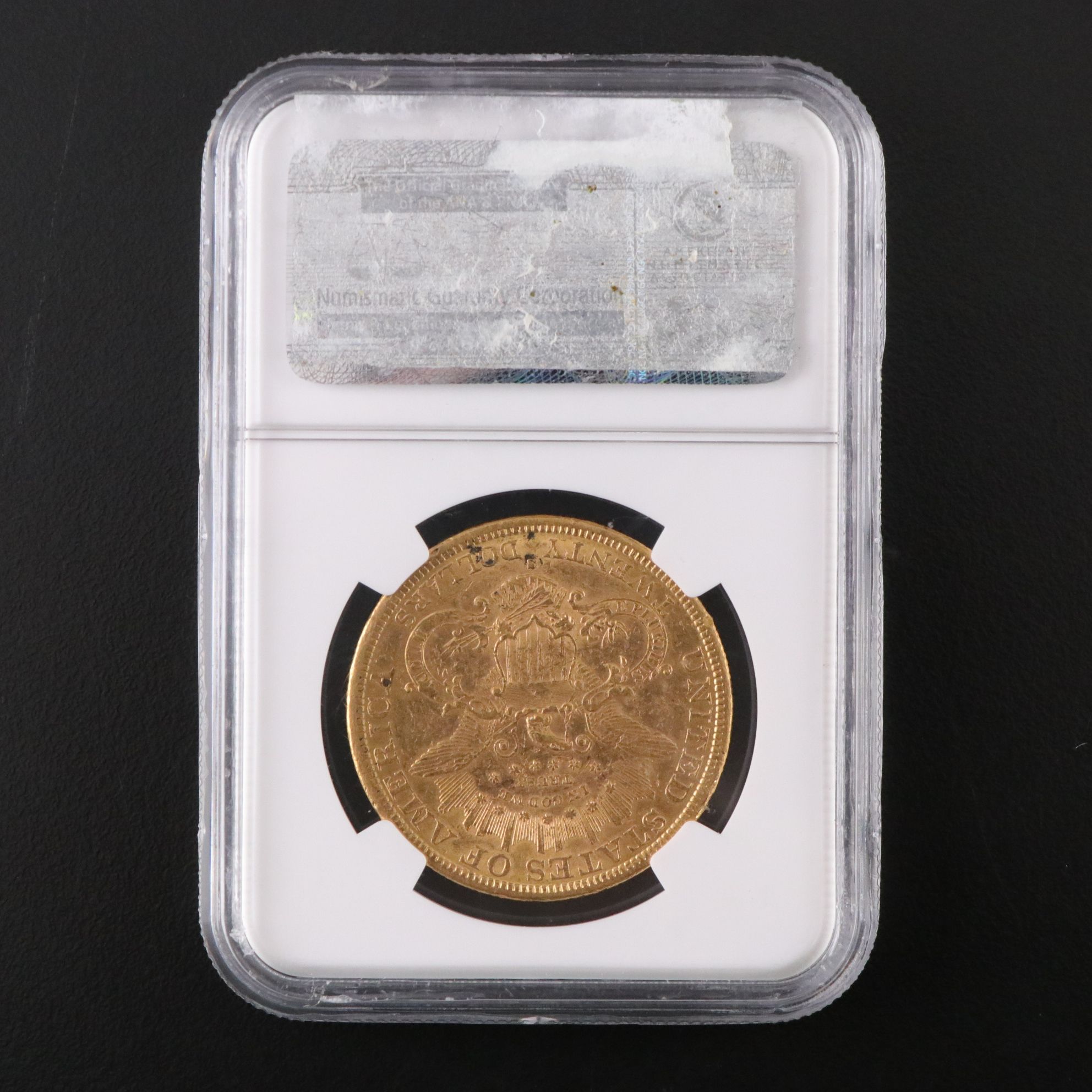 NGC Graded AU58 1877-S Liberty Head $20 Gold Coin | EBTH