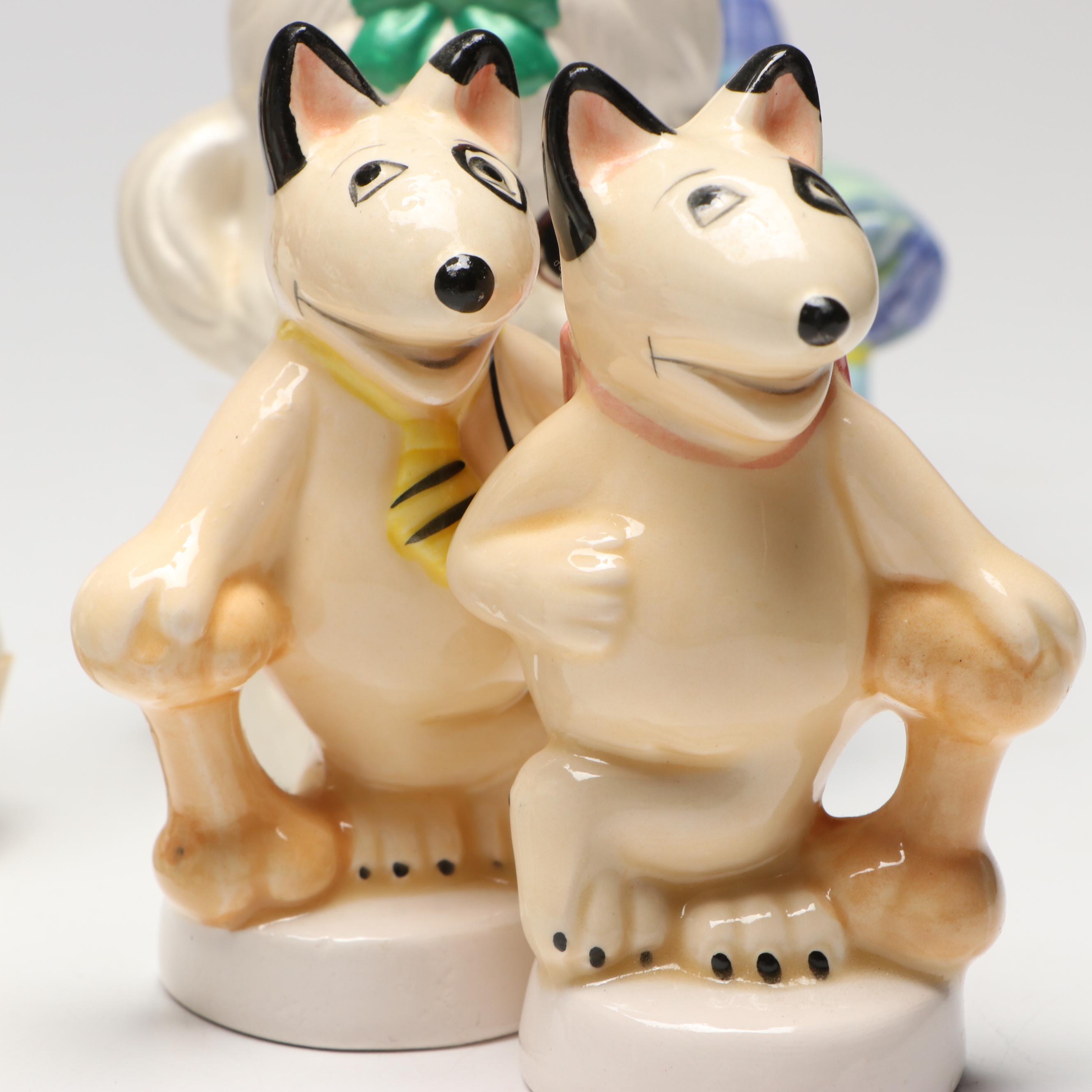 Fitz & Floyd Scottie Dog Shakers with More Novelty Salt and Pepper ...