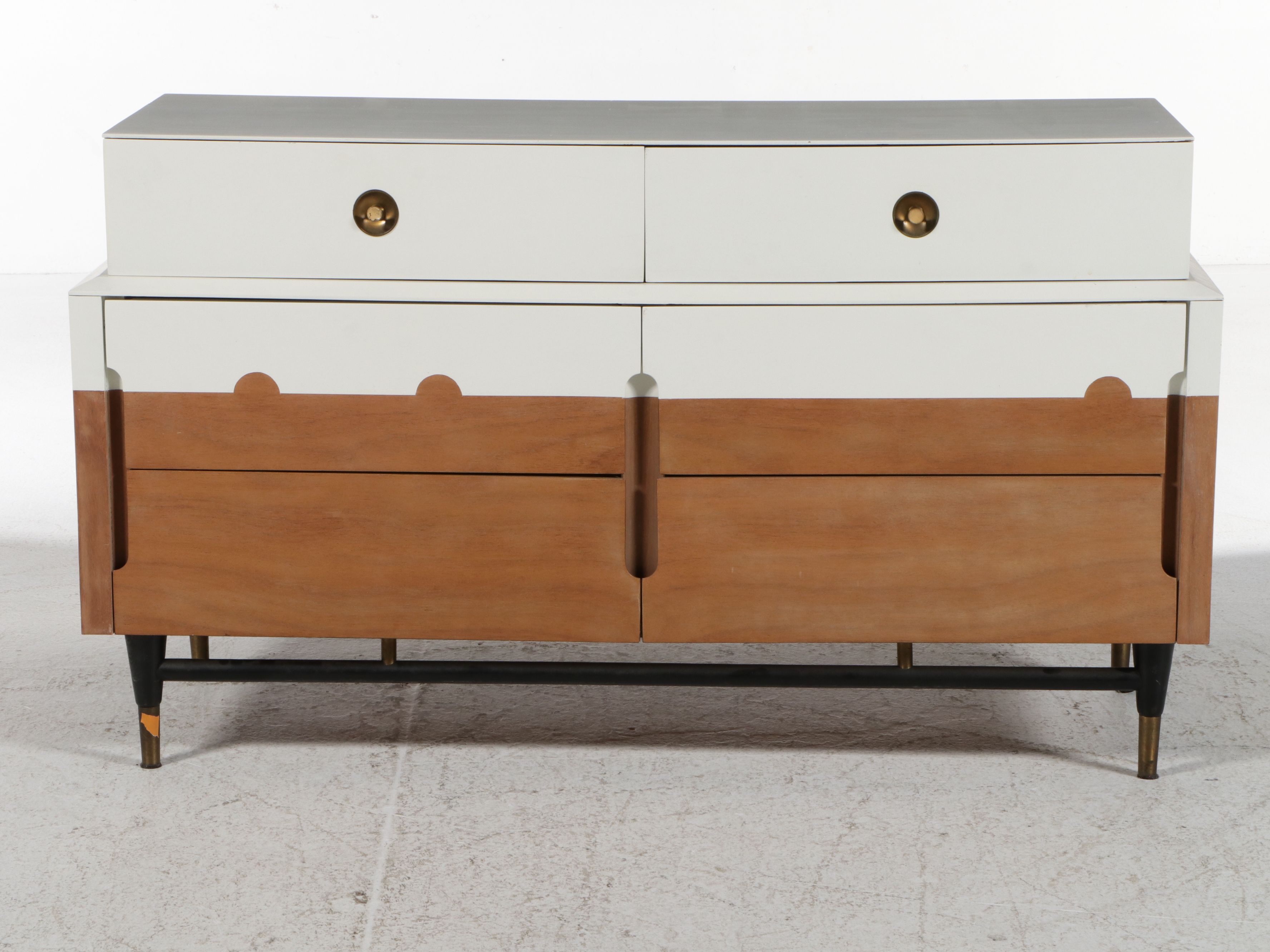Martha Leone Design Hand-Painted Basic-Witz Mid-Century Style Chest of ...