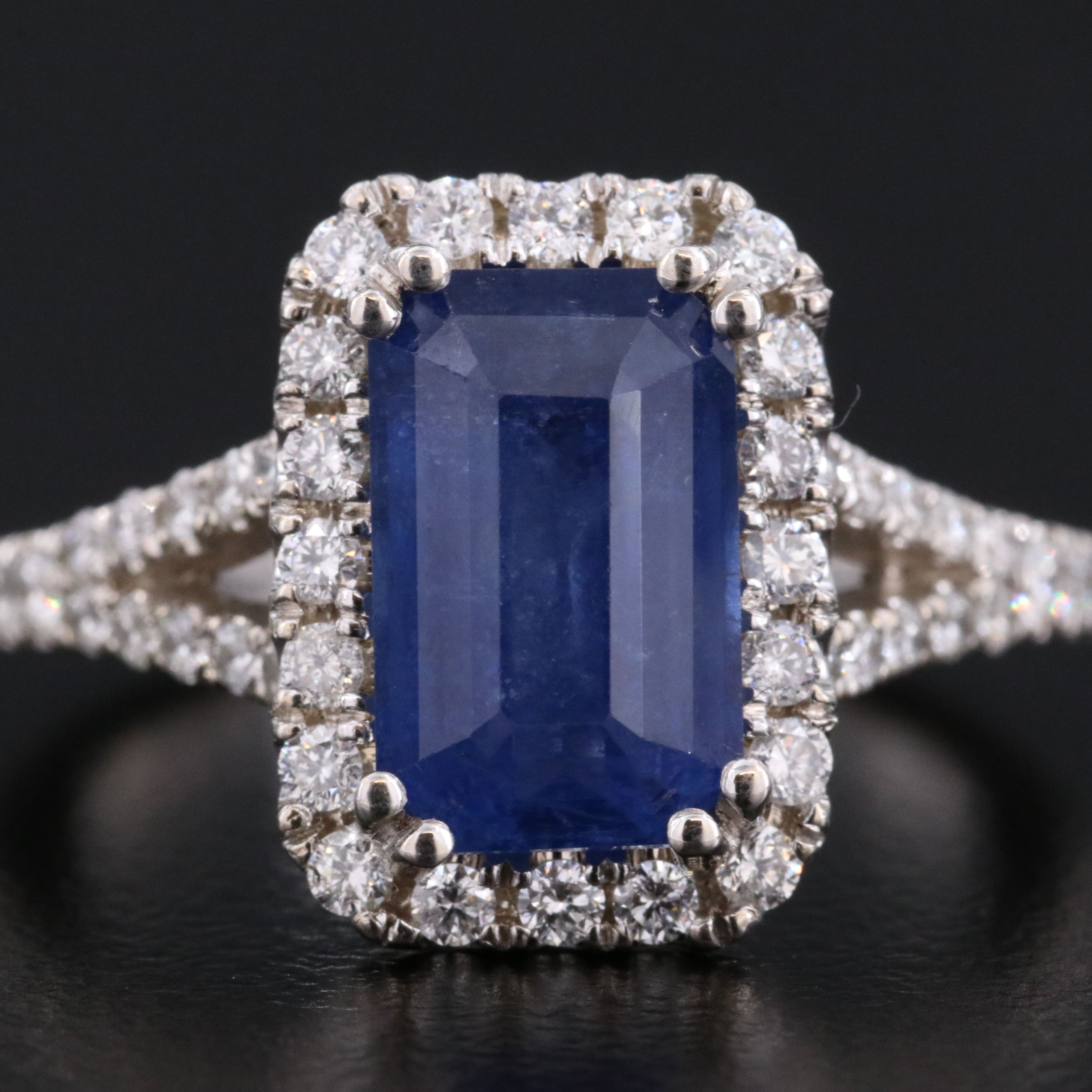 14K 3.50 CT Ceylon Sapphire and Diamond Ring with GIA Report | EBTH
