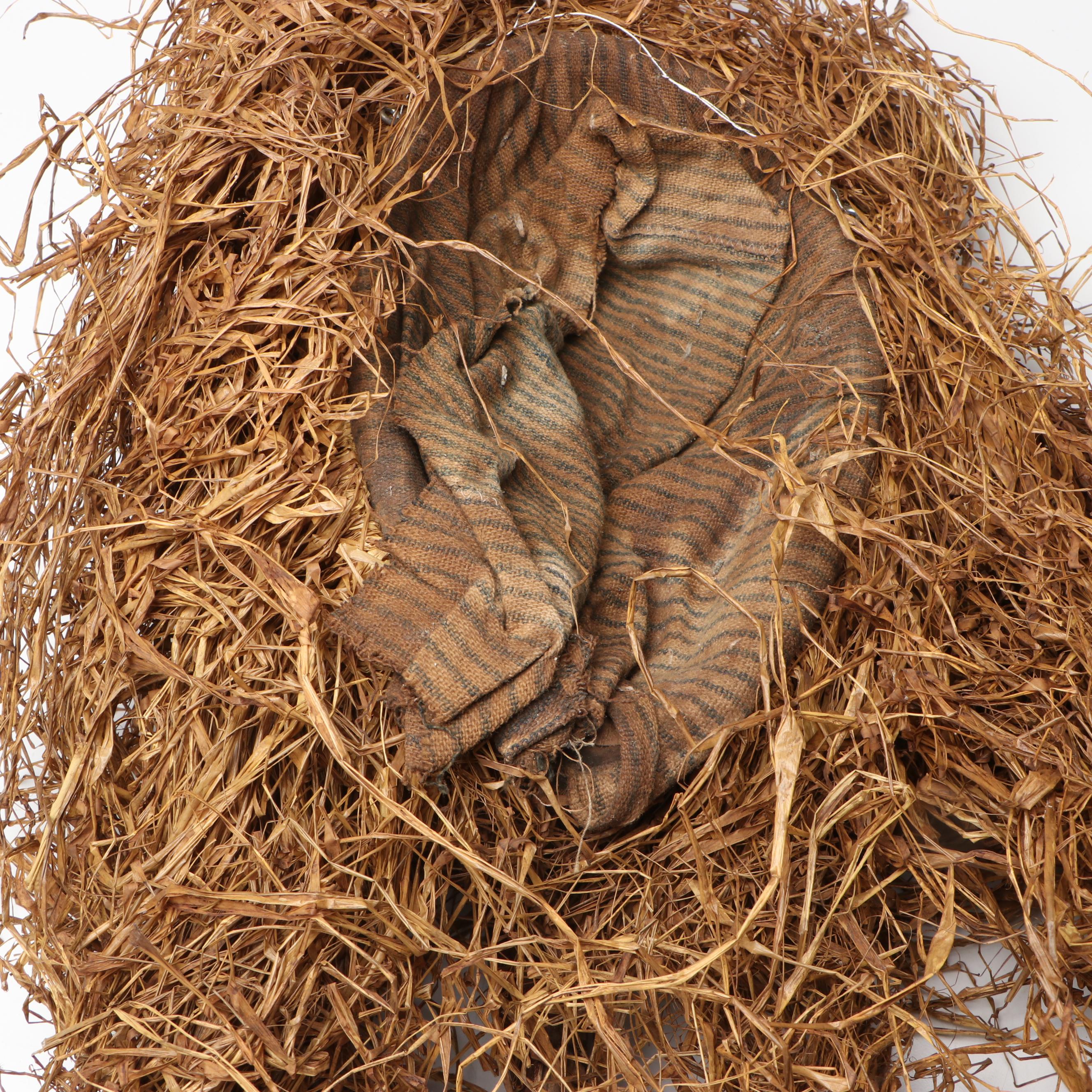 West African Dan Peoples Raffia and Carved Wood Mask | EBTH