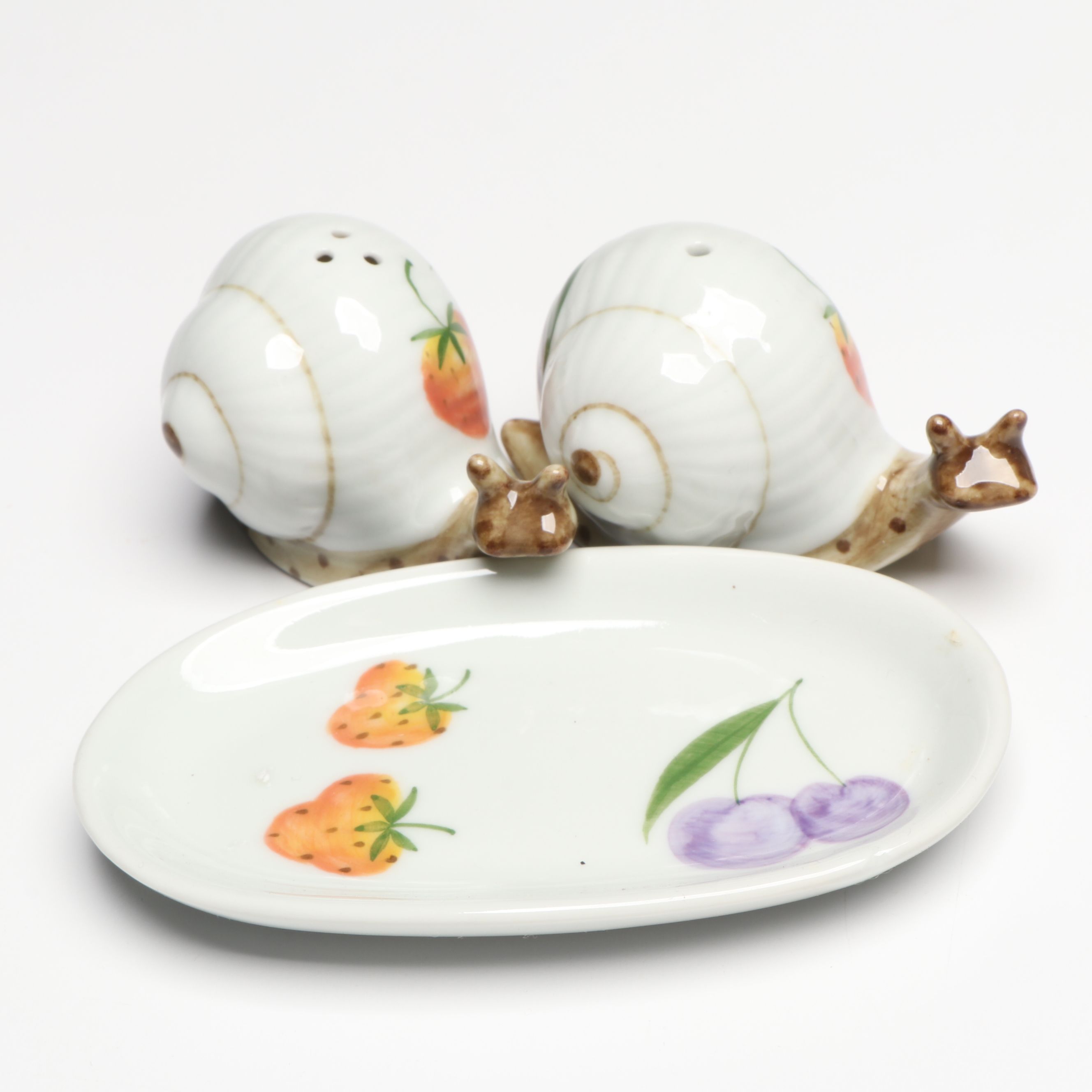 Andrea Porcelain Snail Shakers with More Novelty Salt and Pepper ...