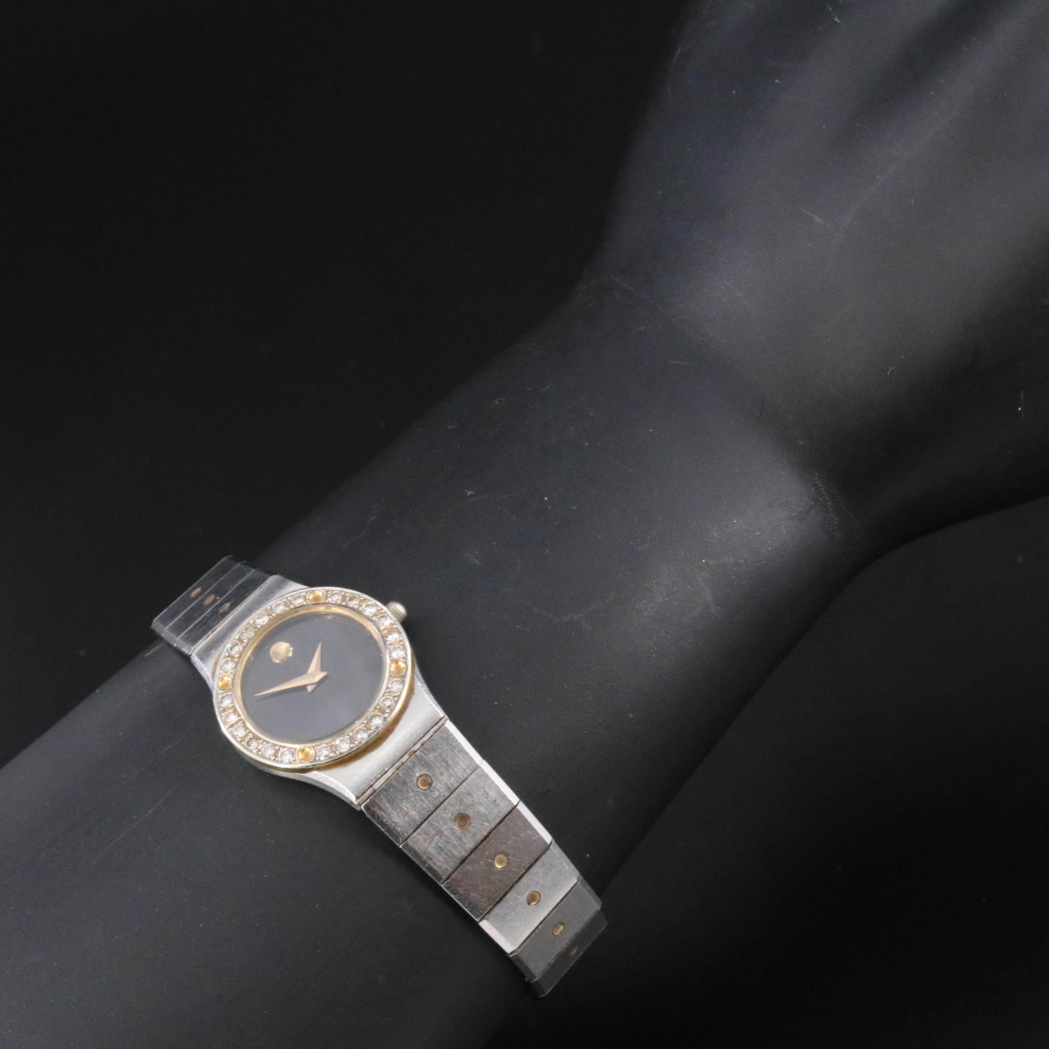 Movado Museum Classic Diamond Bezel Watch #87.A1.836C | EBTH