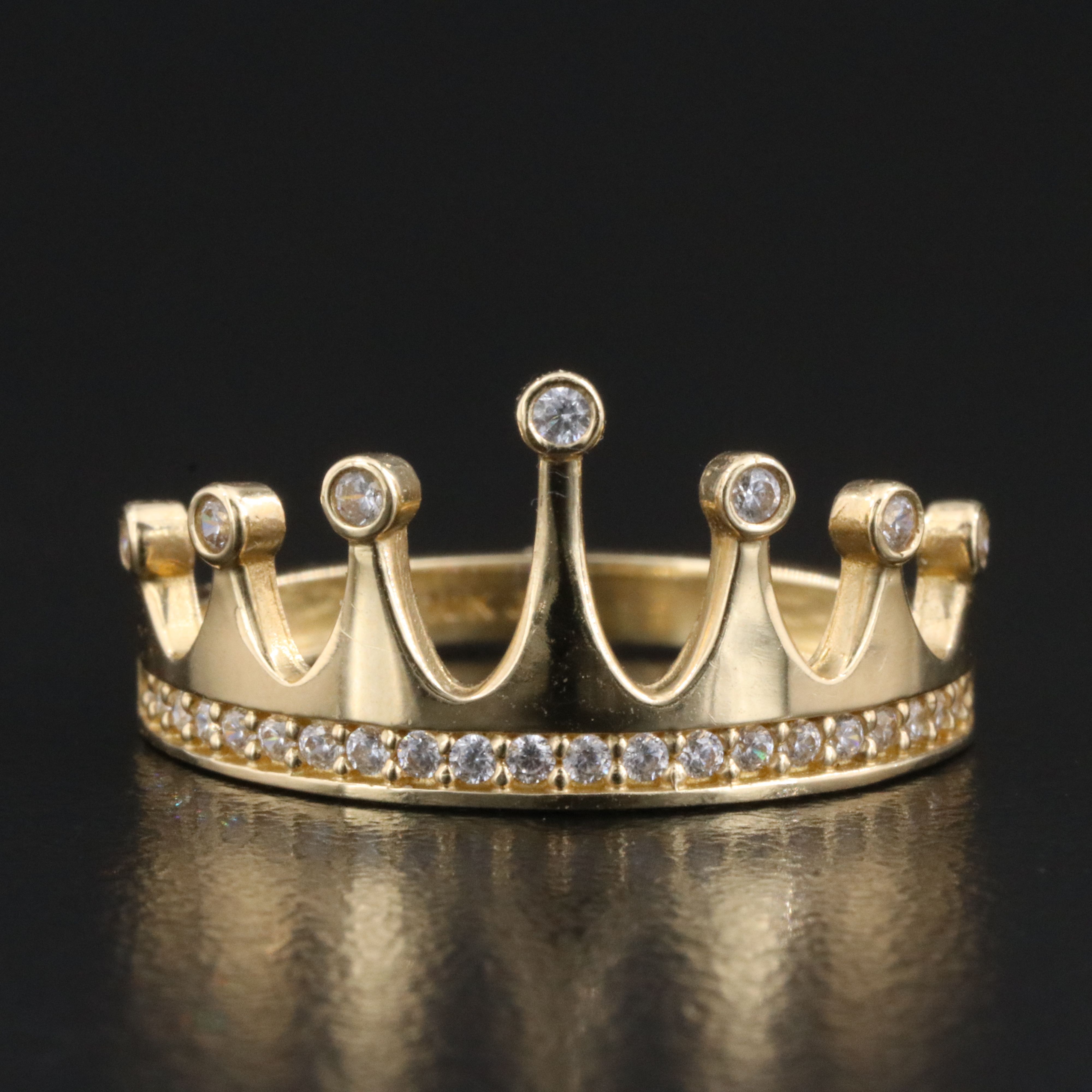 10K CZ Crown Ring | EBTH