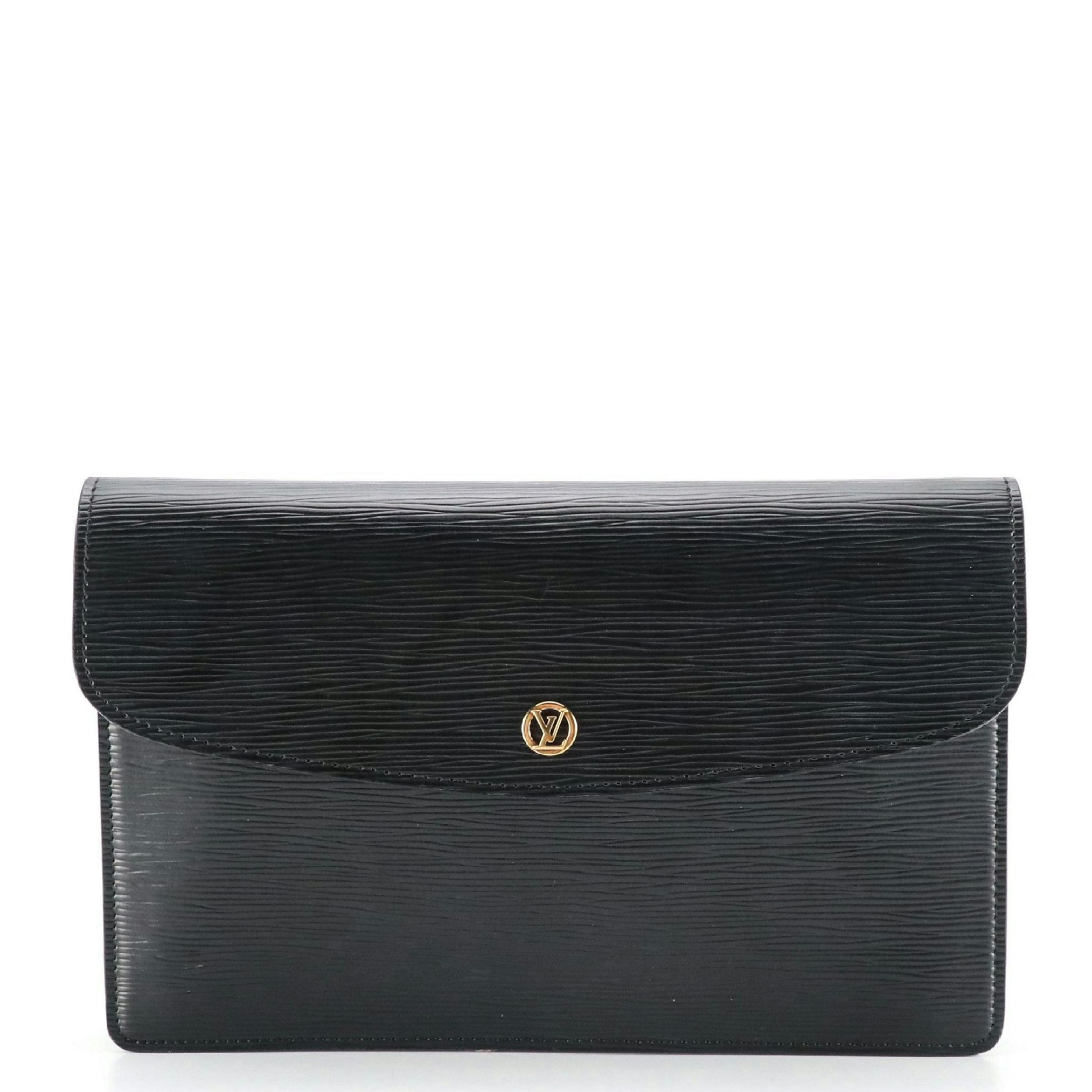 Louis Vuitton Montaigne 27 Clutch in Black Epi Leather | EBTH
