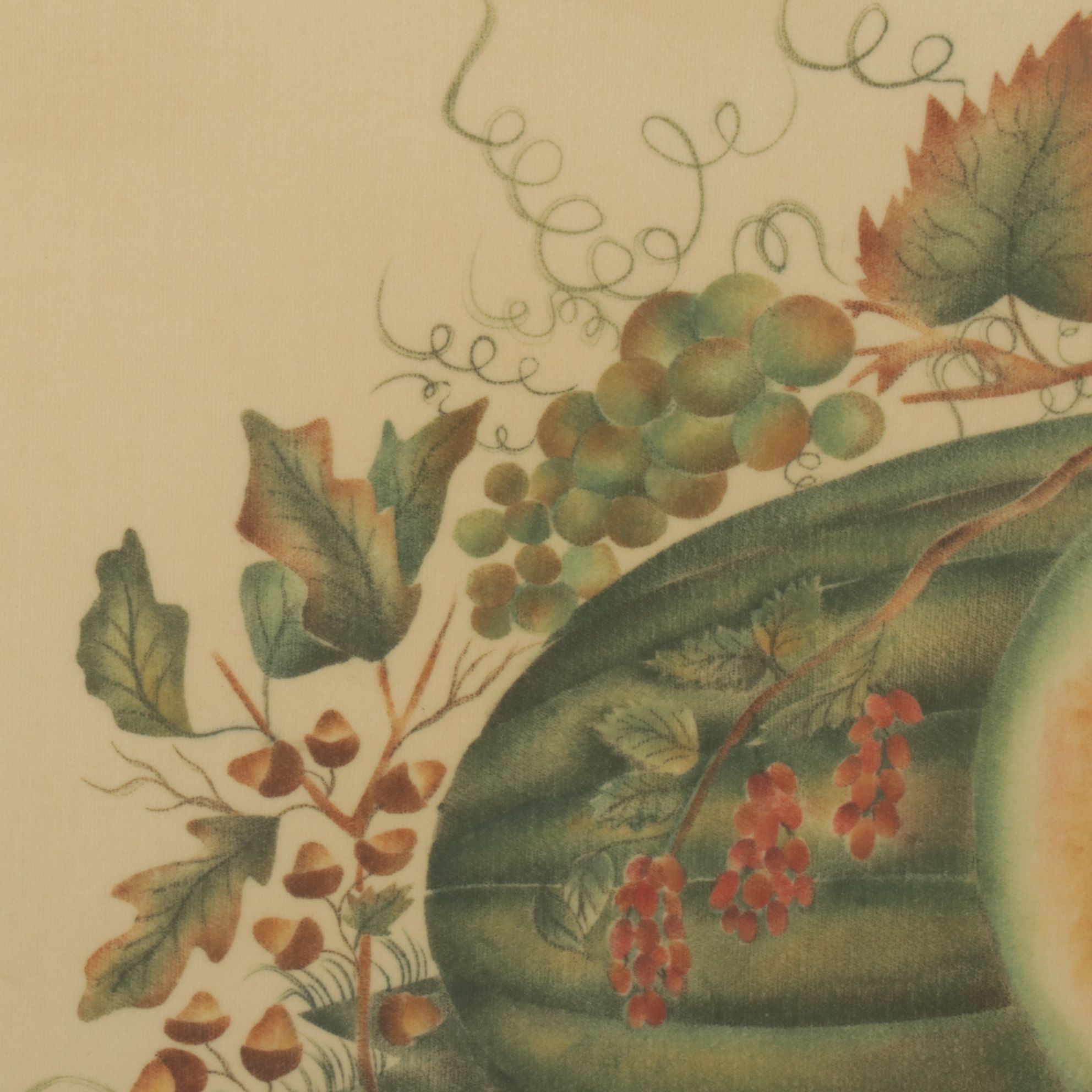 Still Life Acrylic Theorem Folk Painting of Assorted Fruits and ...